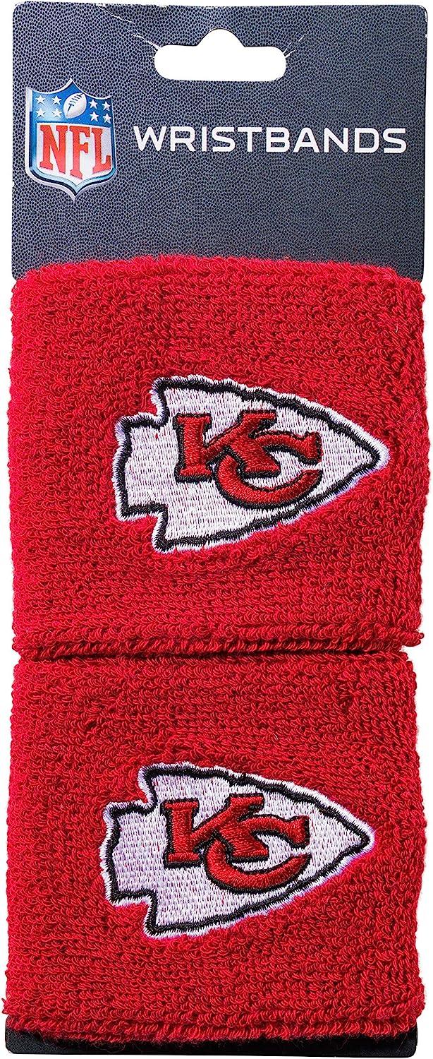 Franklin Sports Wristbands Cotton Sweatbands - Pair 2-Pack Kansas City Chiefs | Buy Now with ...