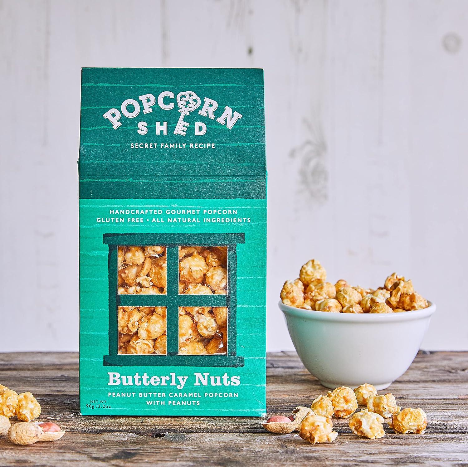 Popcorn Shed Butterly Nuts Gourmet Popcorn Gift Box Gluten Free Natural ...