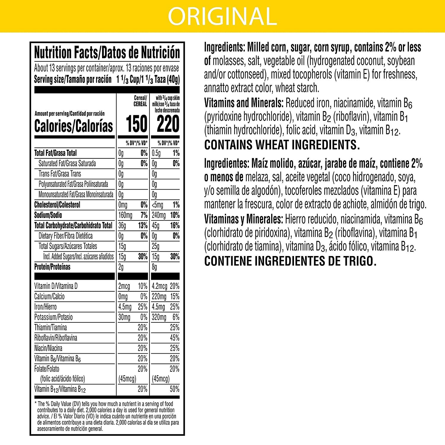 Kellogg's Corn Pops Cereal - Family Size 19.1oz Box | 8 Vitamins and ...