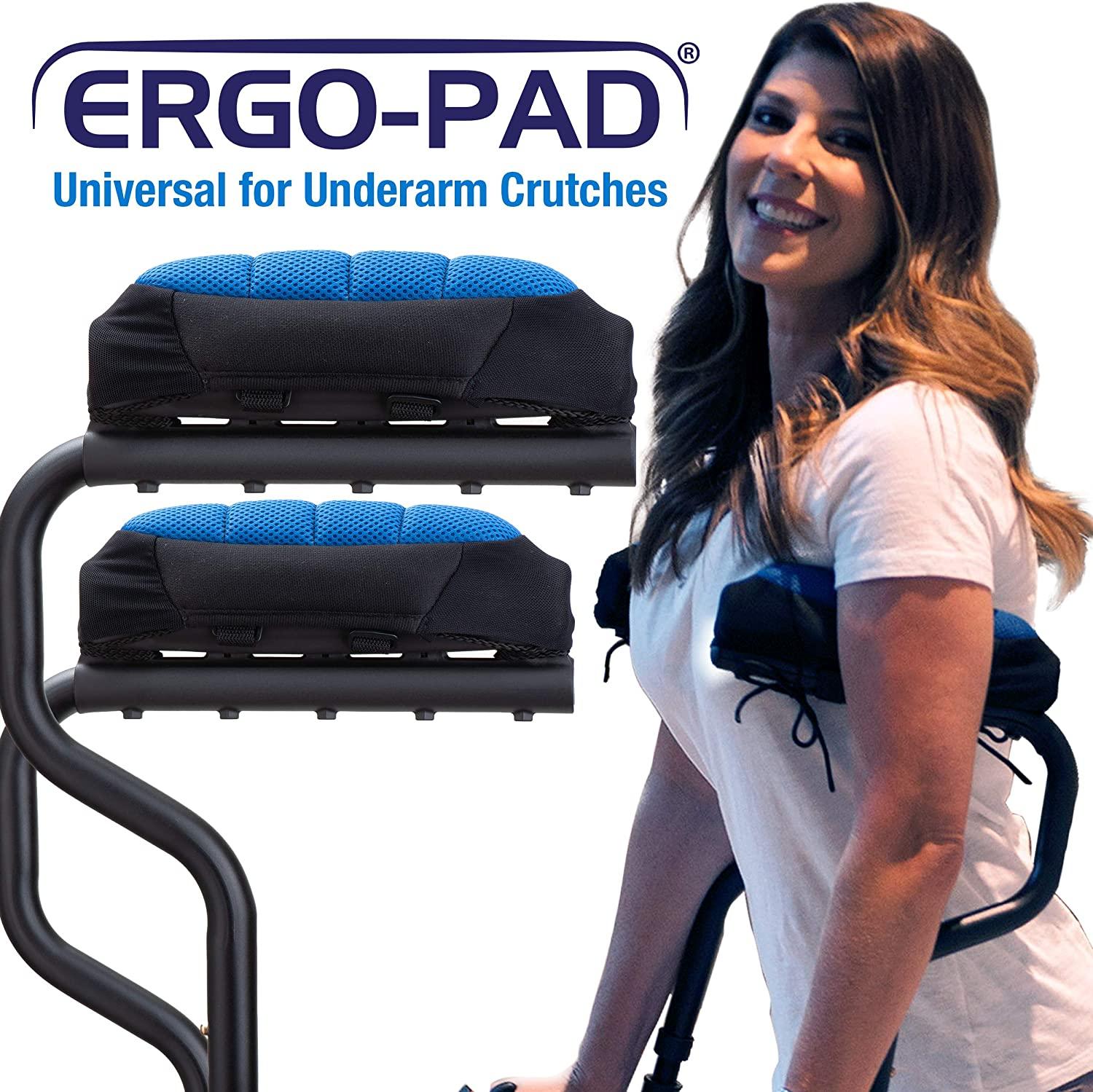 ErgoPAD Soft Ergonomic Double-layer Foam Padding for Walking Arm Crutches - Universal Underarm ...