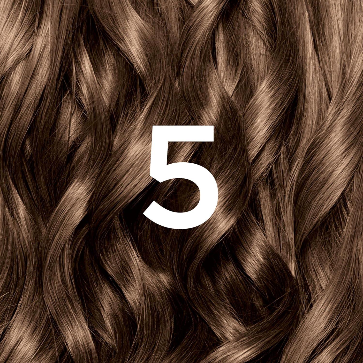 Garnier Nutrisse 5 Mocha Brown Permanent Hair Dye - Natural-Looking Color for All Hair Types ...