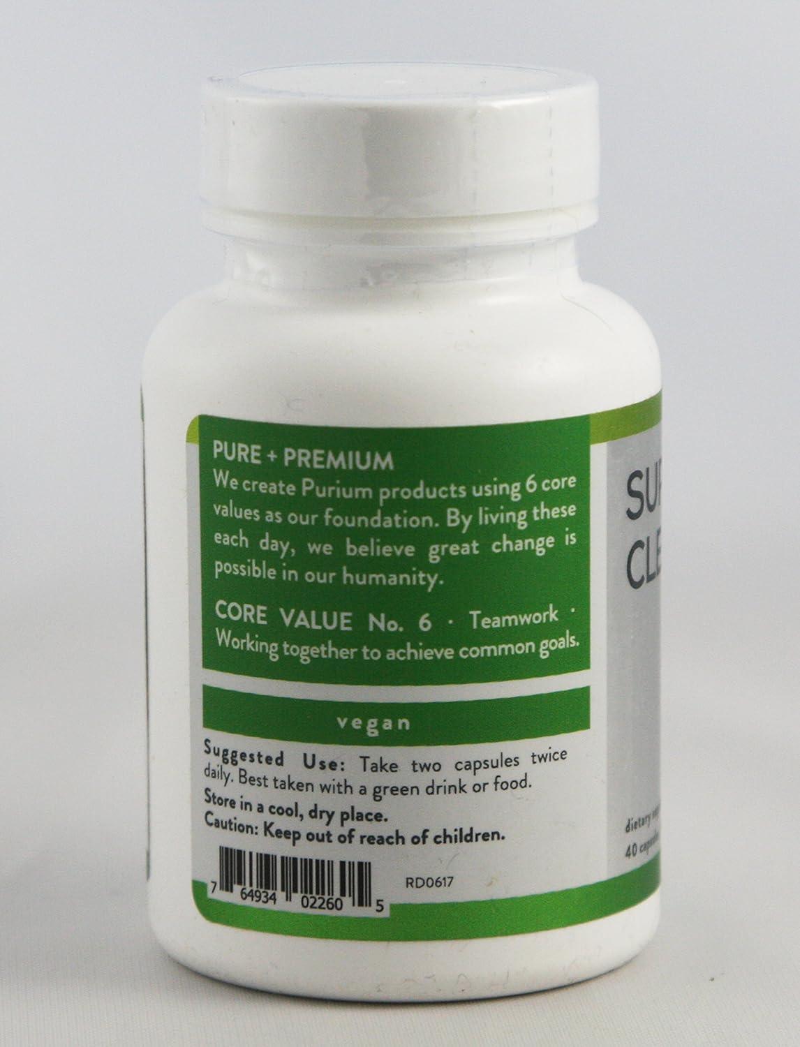 Purium Super Cleans-R 40 Capsules - Natural Detox and Cleanse ...