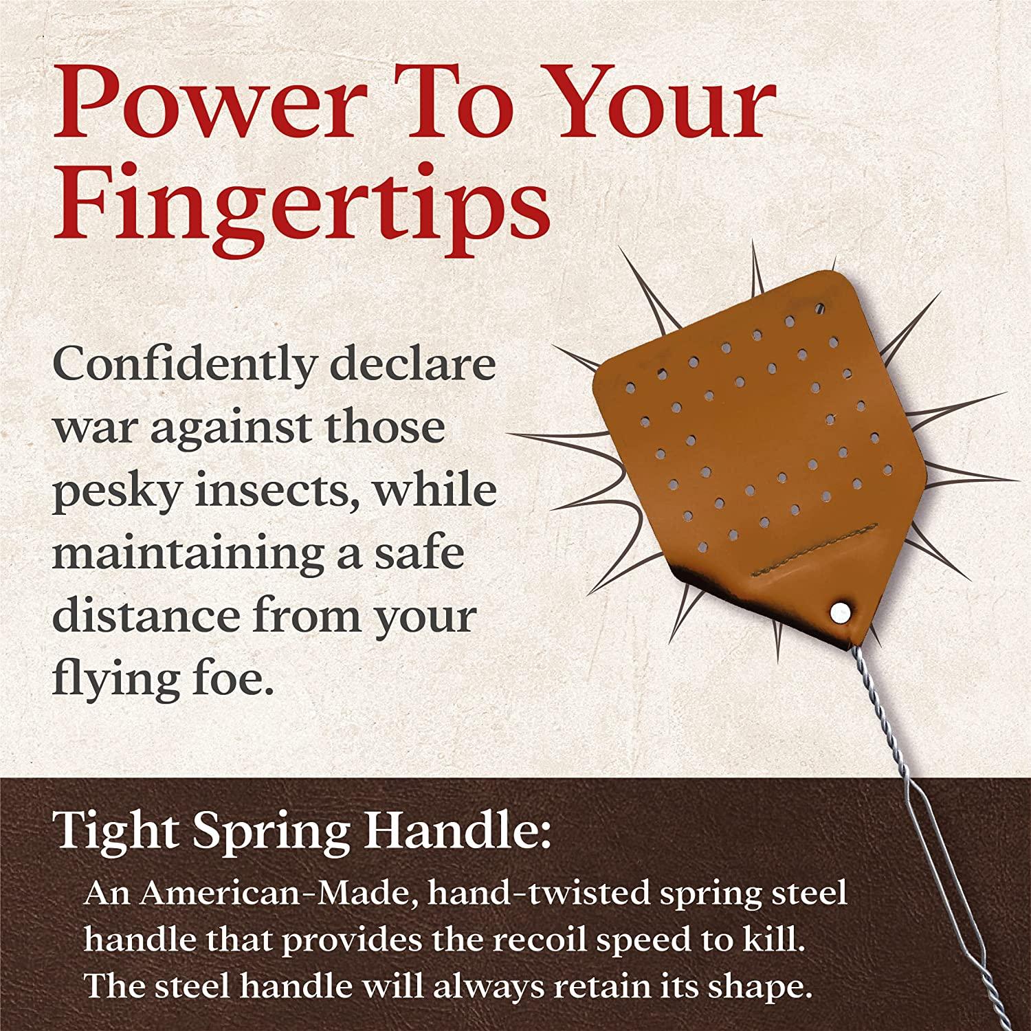 Hope Woodworking Leather Fly Swatter Set (1 Pack) 17 Amish-Made Fly ...