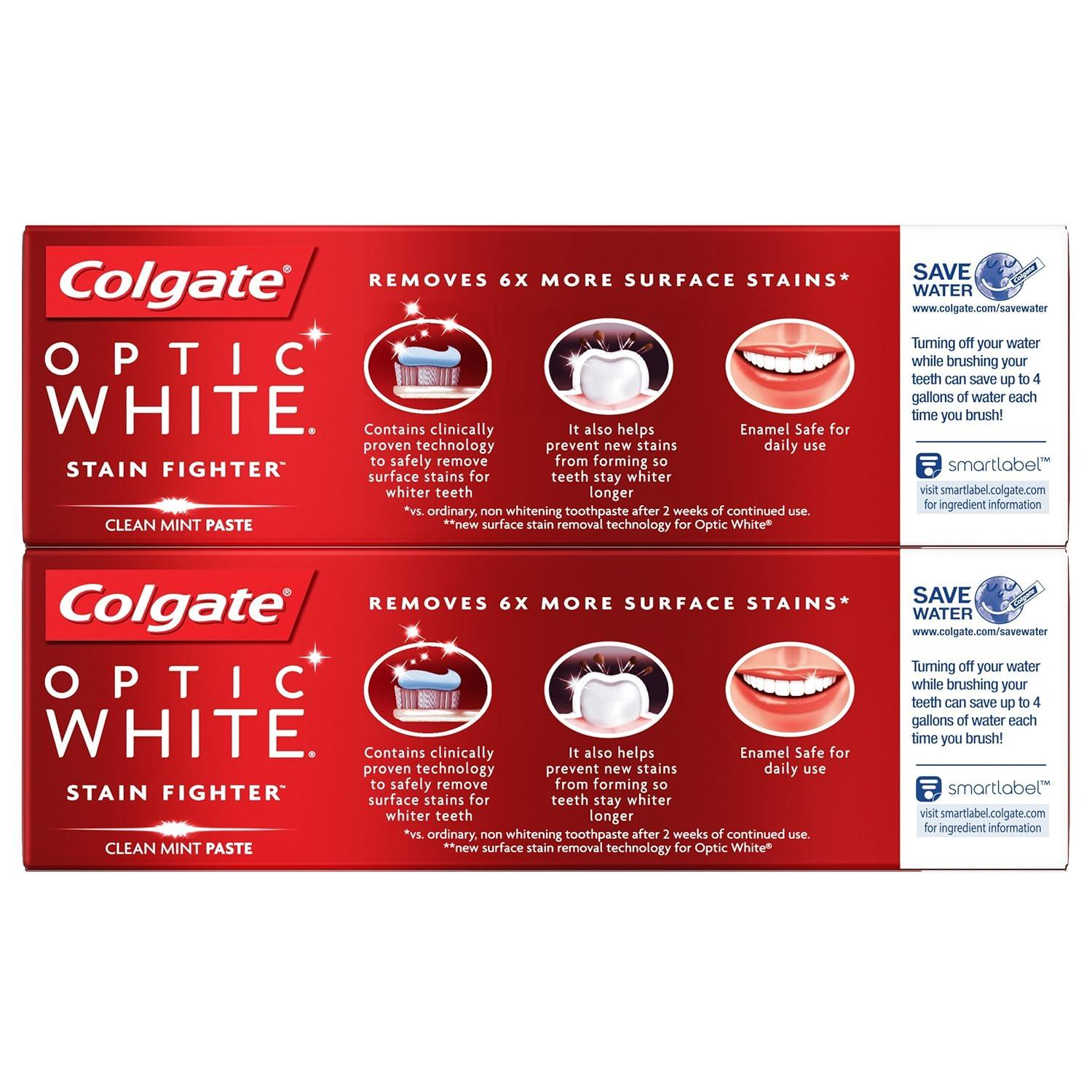 Colgate Optic White Stain Fighter Whitening Toothpaste - 4.2 oz (24 ...