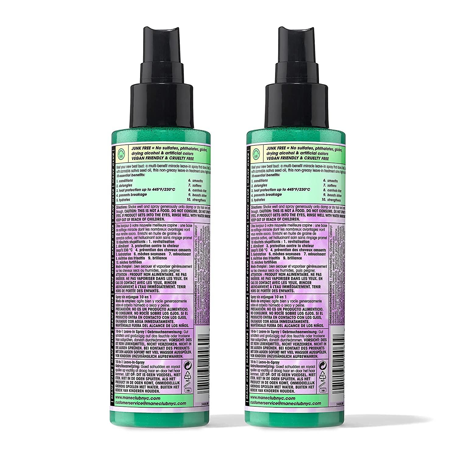 MANE CLUB One Hit Wonder 10-in-1 Leave-In Spray - Cruelty-Free, Vegan ...