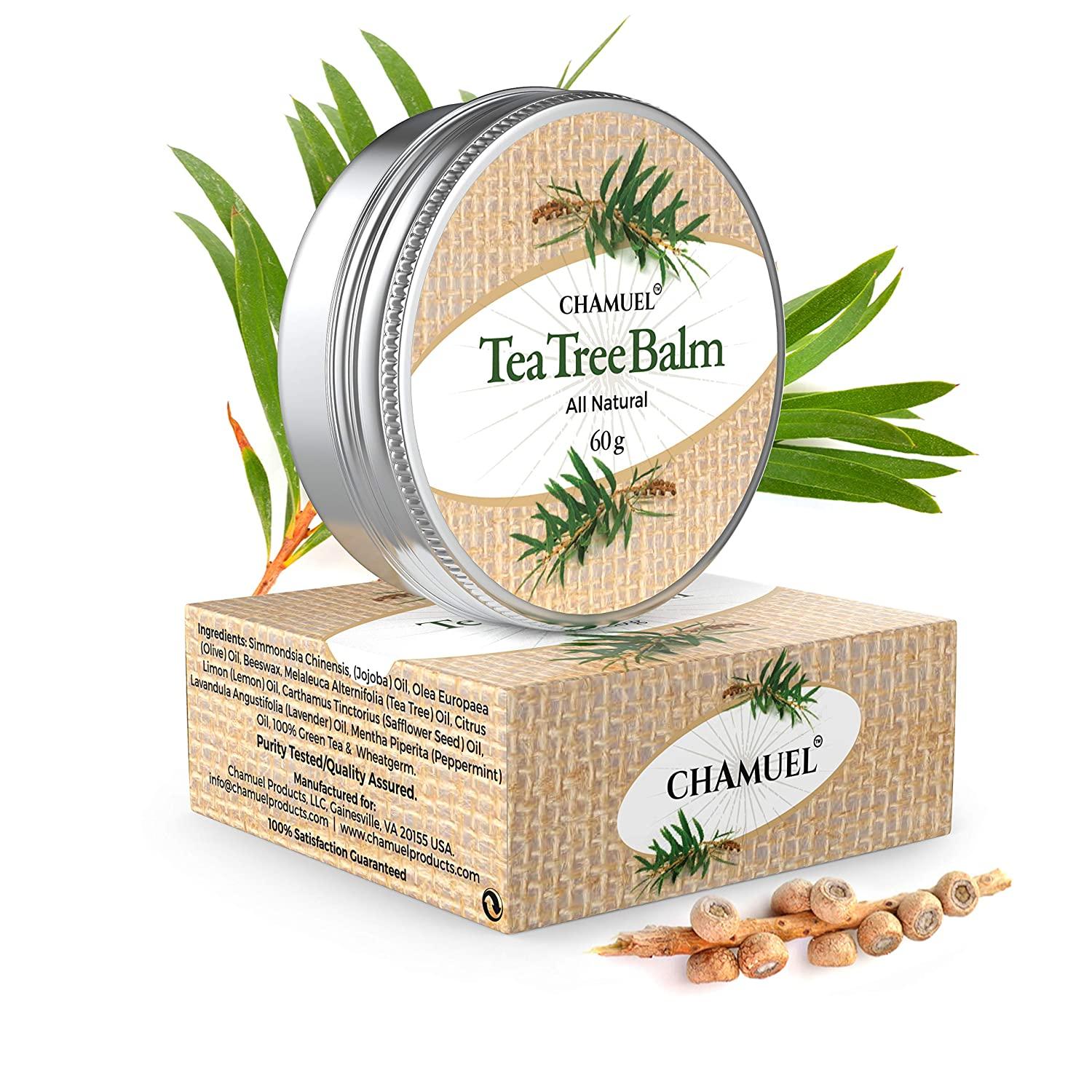 Tea Tree Oil Balm - 100% Natural Cream for Eczema, Psoriasis, Acne ...