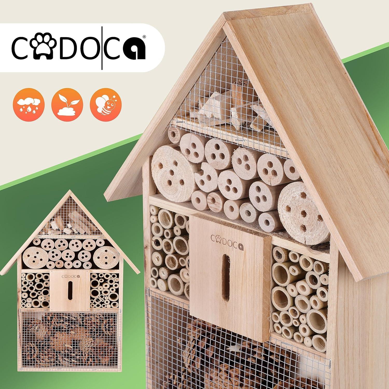 Cadoca XXL Insect Hotel | Wooden Bug House 48x31x10cm | Weatherproof ...