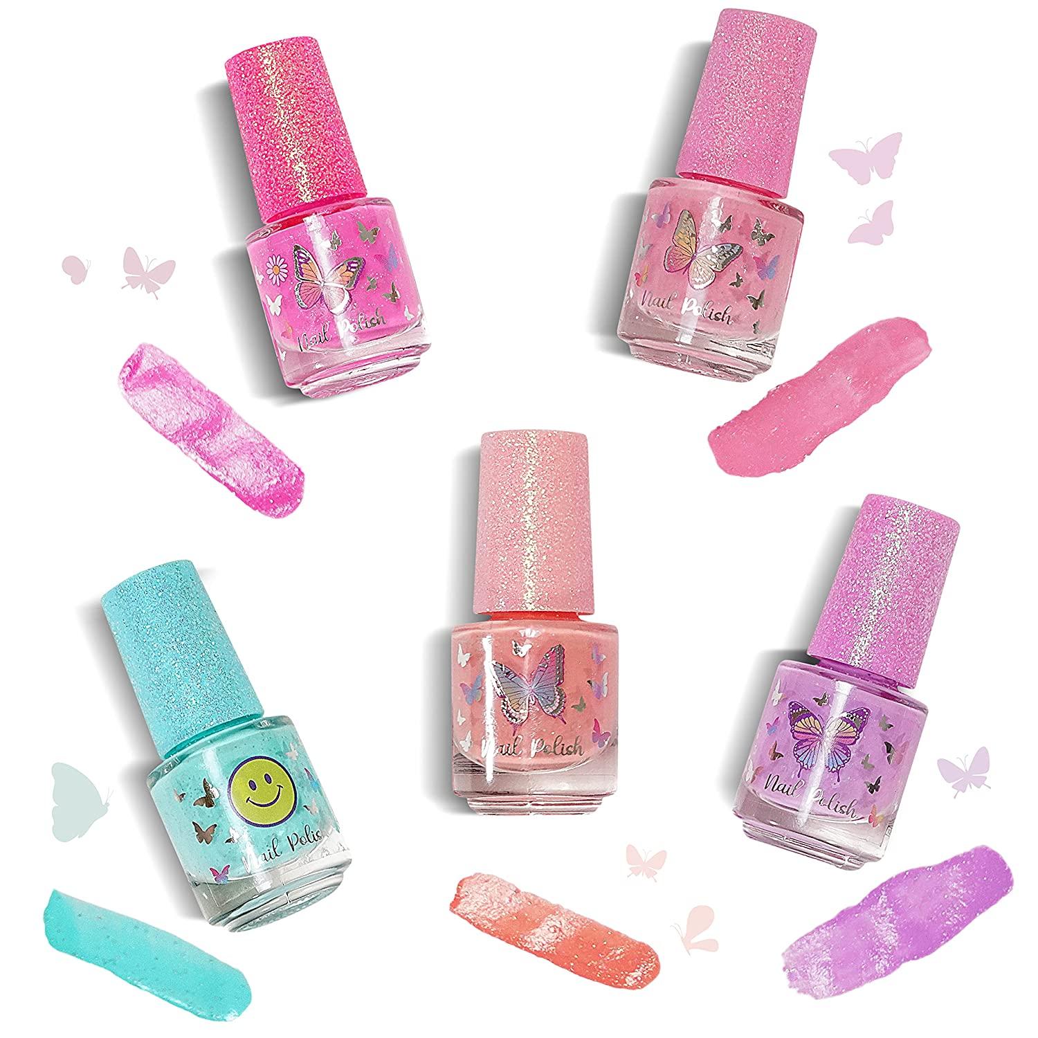 Hot Focus Kids Nail Polish Set for Girls - 5 Piece Colorful Scented ...