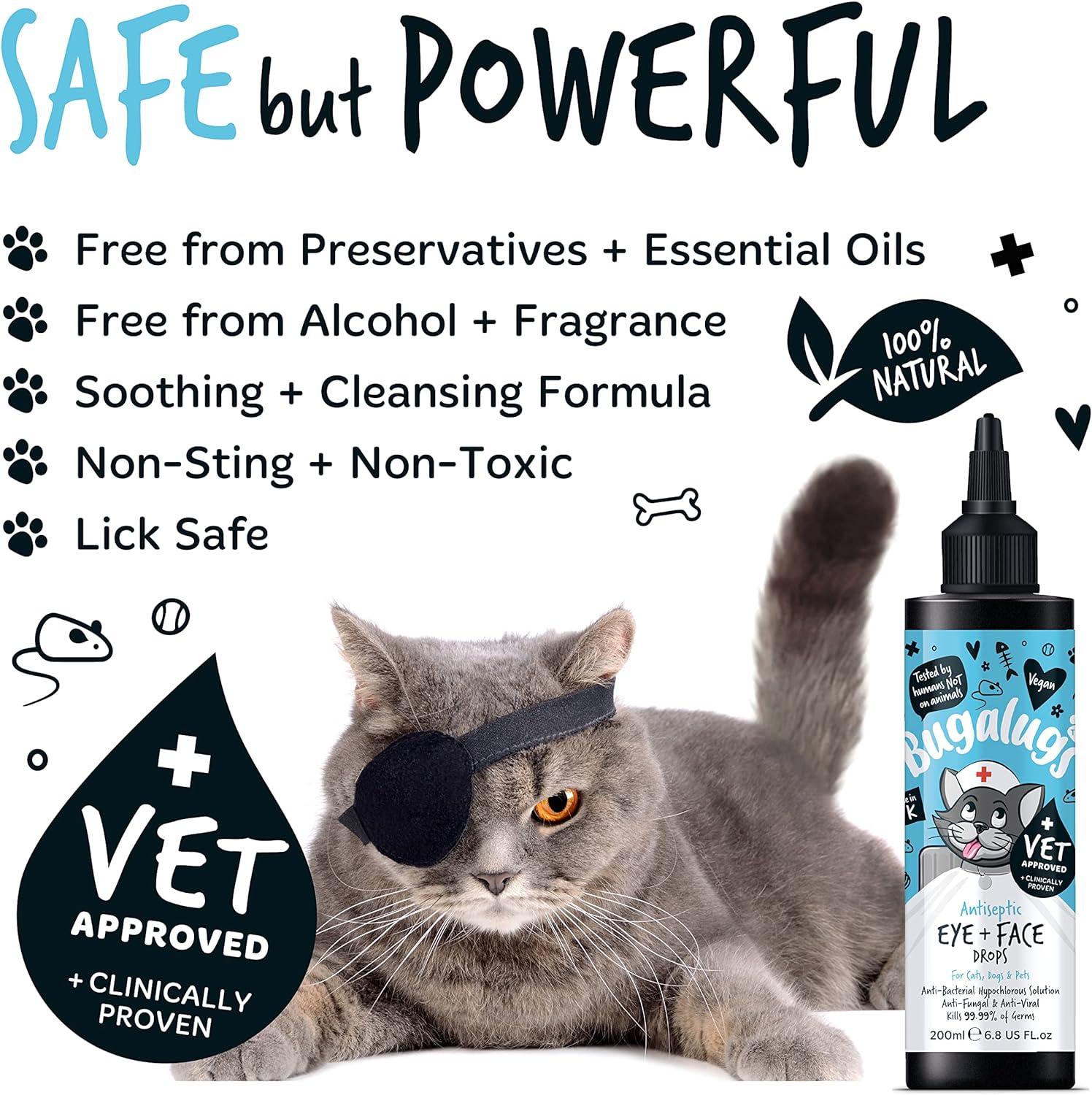 BUGALUGS Dog Eye Drops 200ml - Antiseptic & Antibacterial Solution for ...