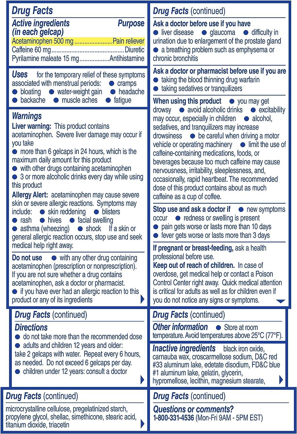 Midol Complete Gelcaps 24-Count Boxes (Pack of 4) - Fast Relief for ...