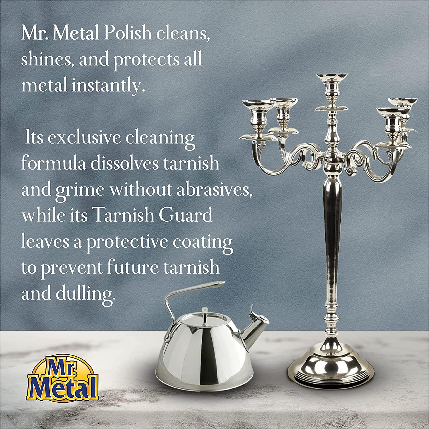 Mr. Metal Metal Polish Liquid - Non-Abrasive All Metal Cleaner - 8 oz ...