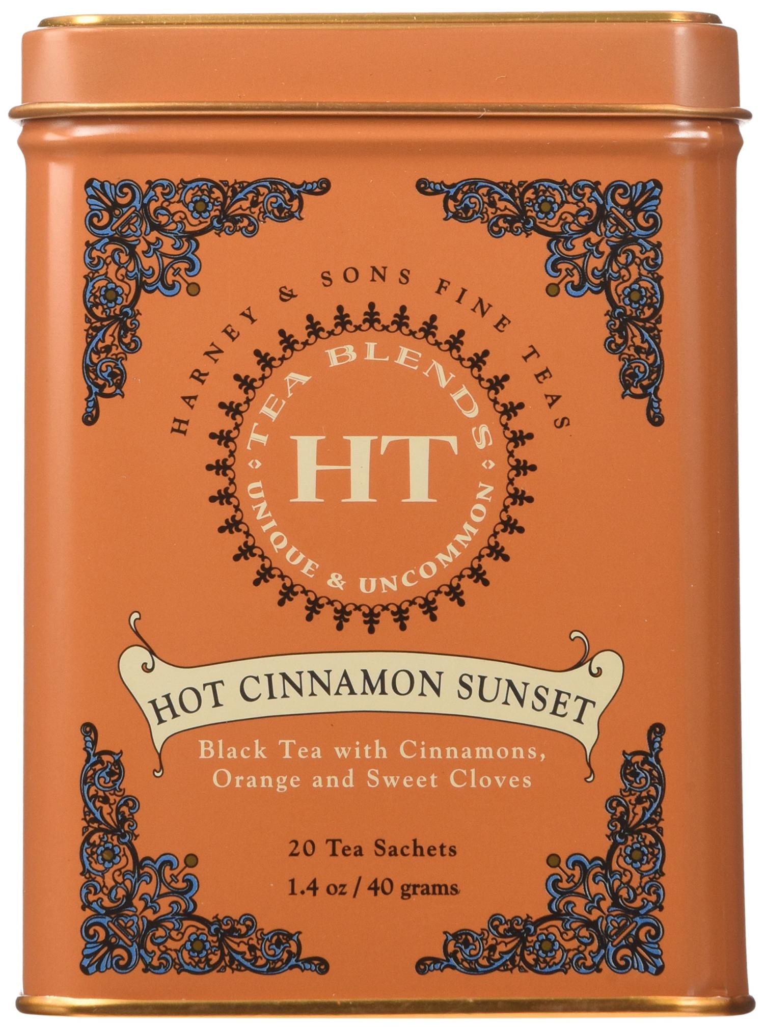 Harney & Sons Hot Cinnamon Sunset Tea - 20 Sachets (1.4 oz) | Premium ...