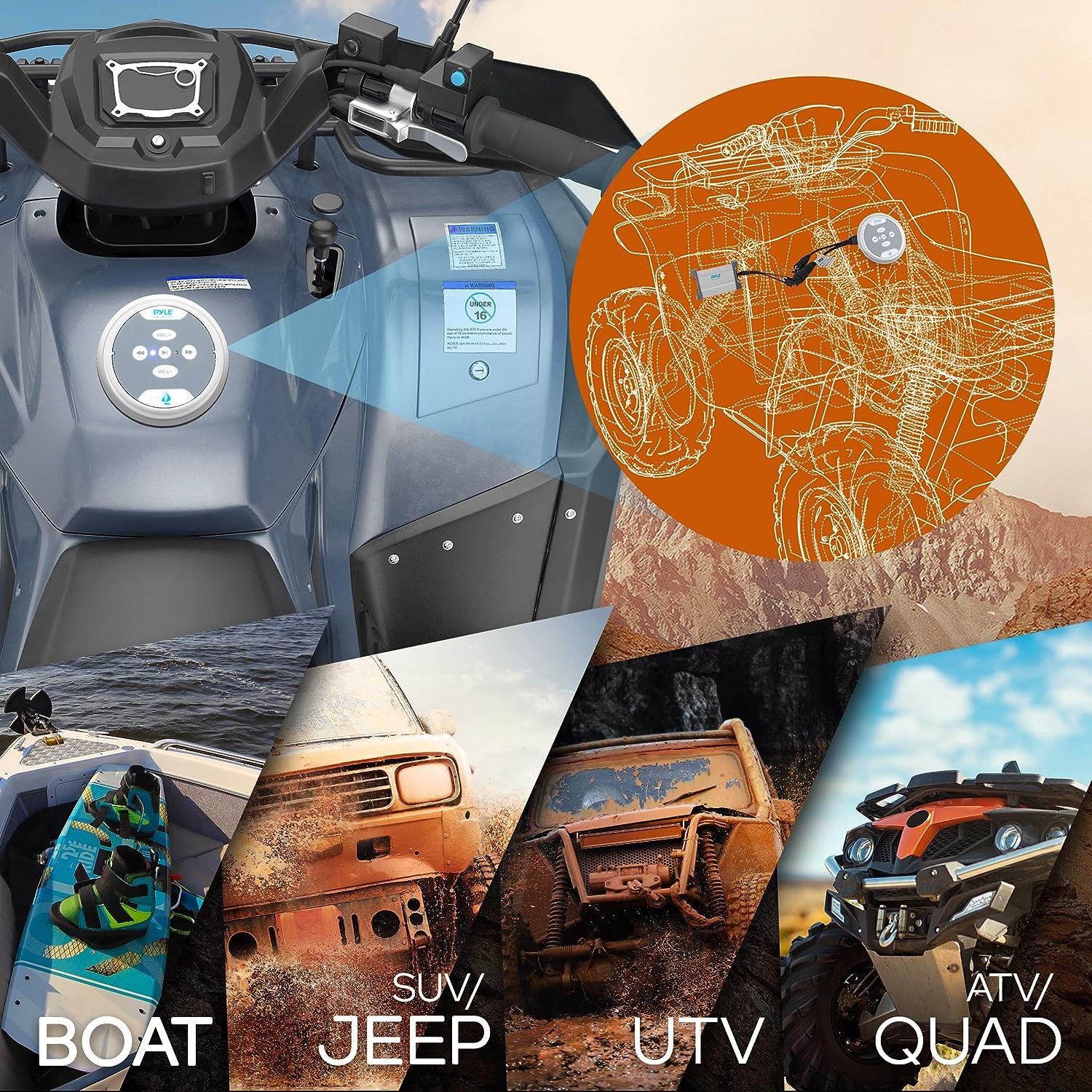 Waterproof Bluetooth Marine Amplifier Receiver - 600W Weatherproof ...