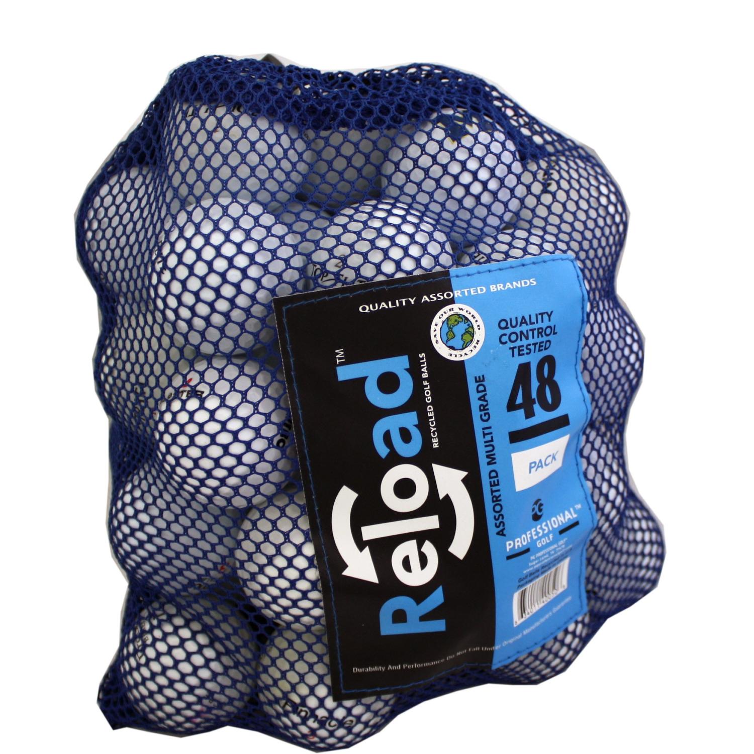 Reload Recycled Golf Balls - 48 Ball Mesh Bag | Eco-Friendly Golfing ...