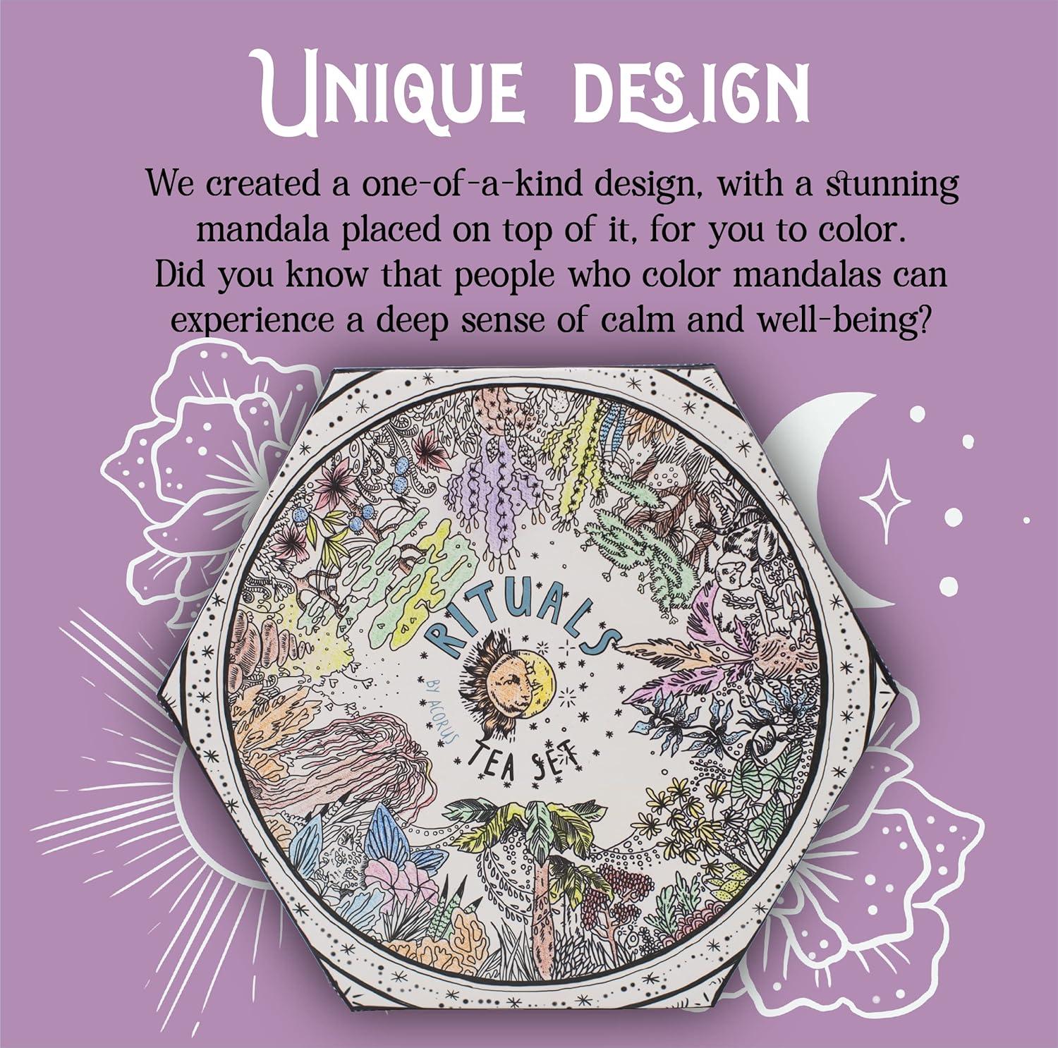 ACORUS Rituals Tea Set - 6 Natural Assorted Teas in Beautiful Tea Box ...