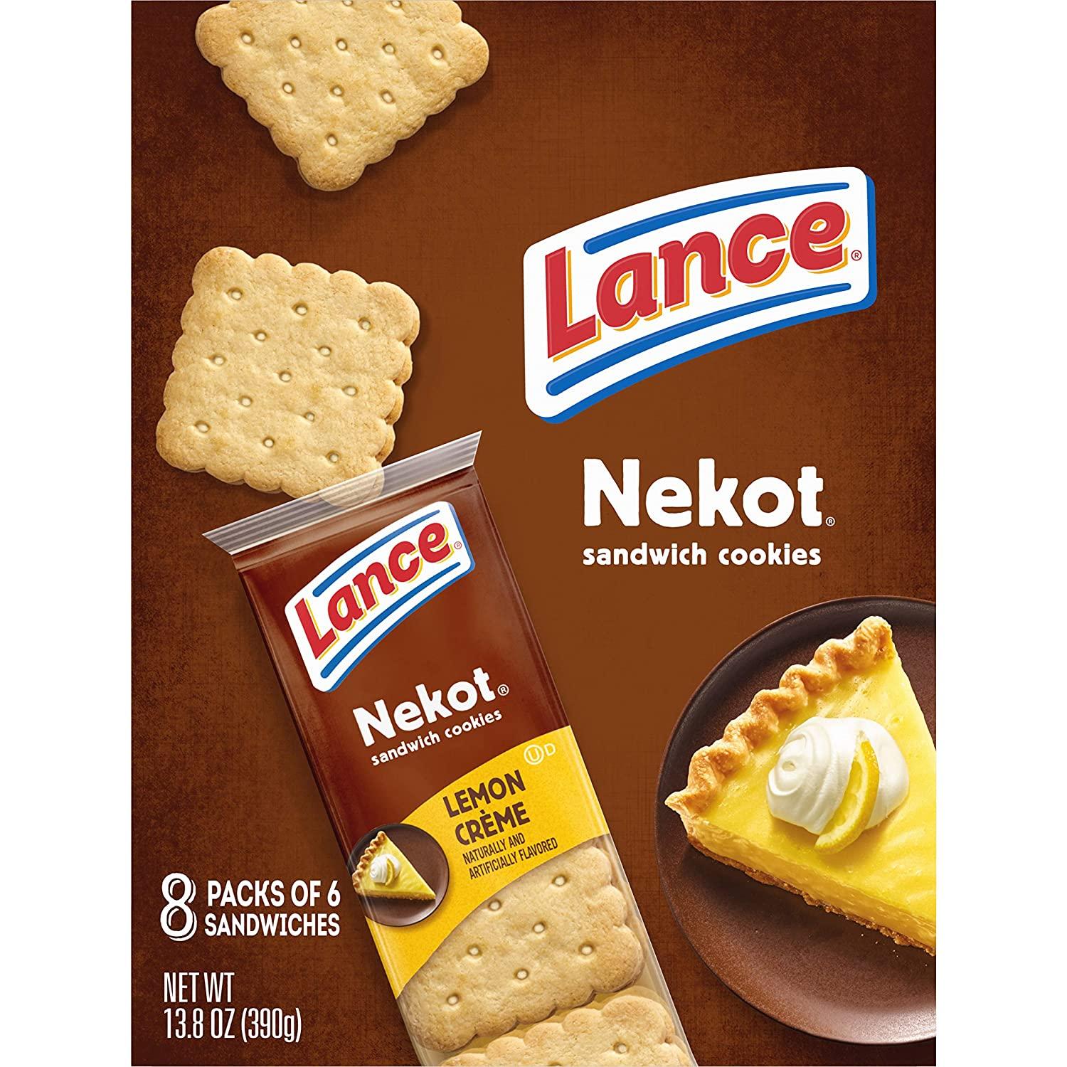 Lance Sandwich Cookies Nekot Lemon Creme 8ct Box - Pack of 14 | Buy Now ...
