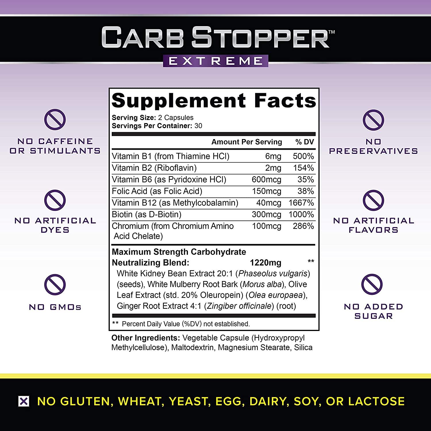Carb Stopper Extreme (3 Bottles) | Maximum Strength Starch Neutralizer ...