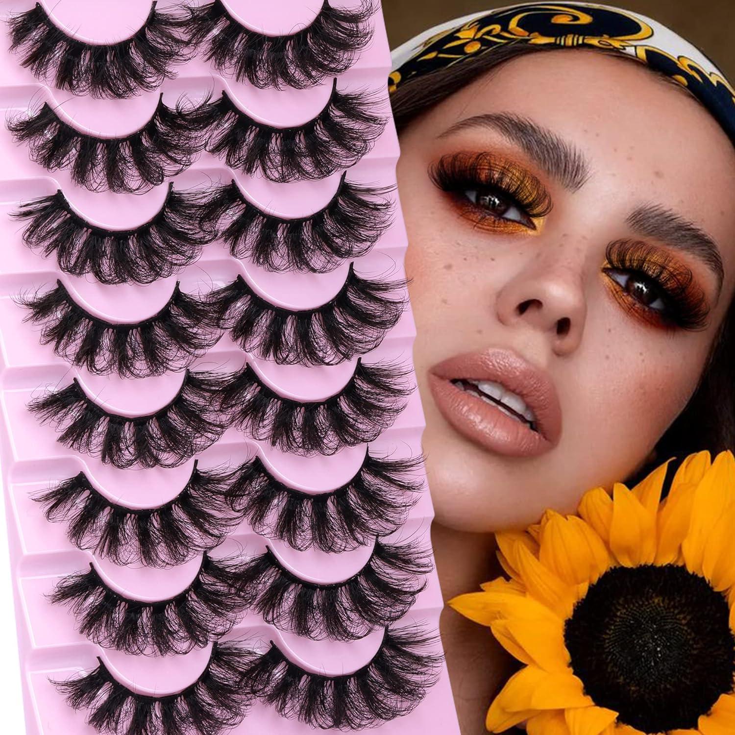 8D Volume 20MM Mink Fluffy False Eyelashes by GVEFETIEE - Dramatic D ...
