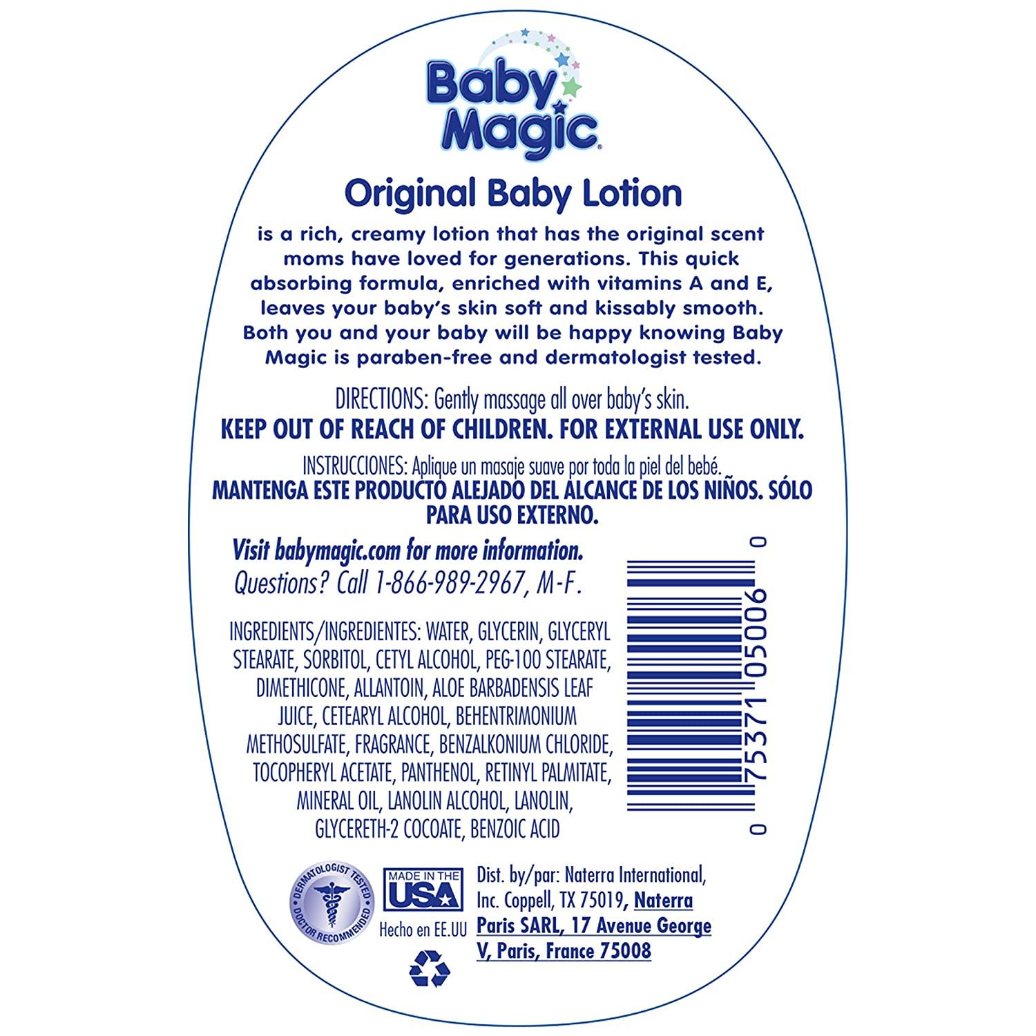 Baby Magic Gentle Baby Lotion Original Baby Scent 16.5 oz - Nourishing ...