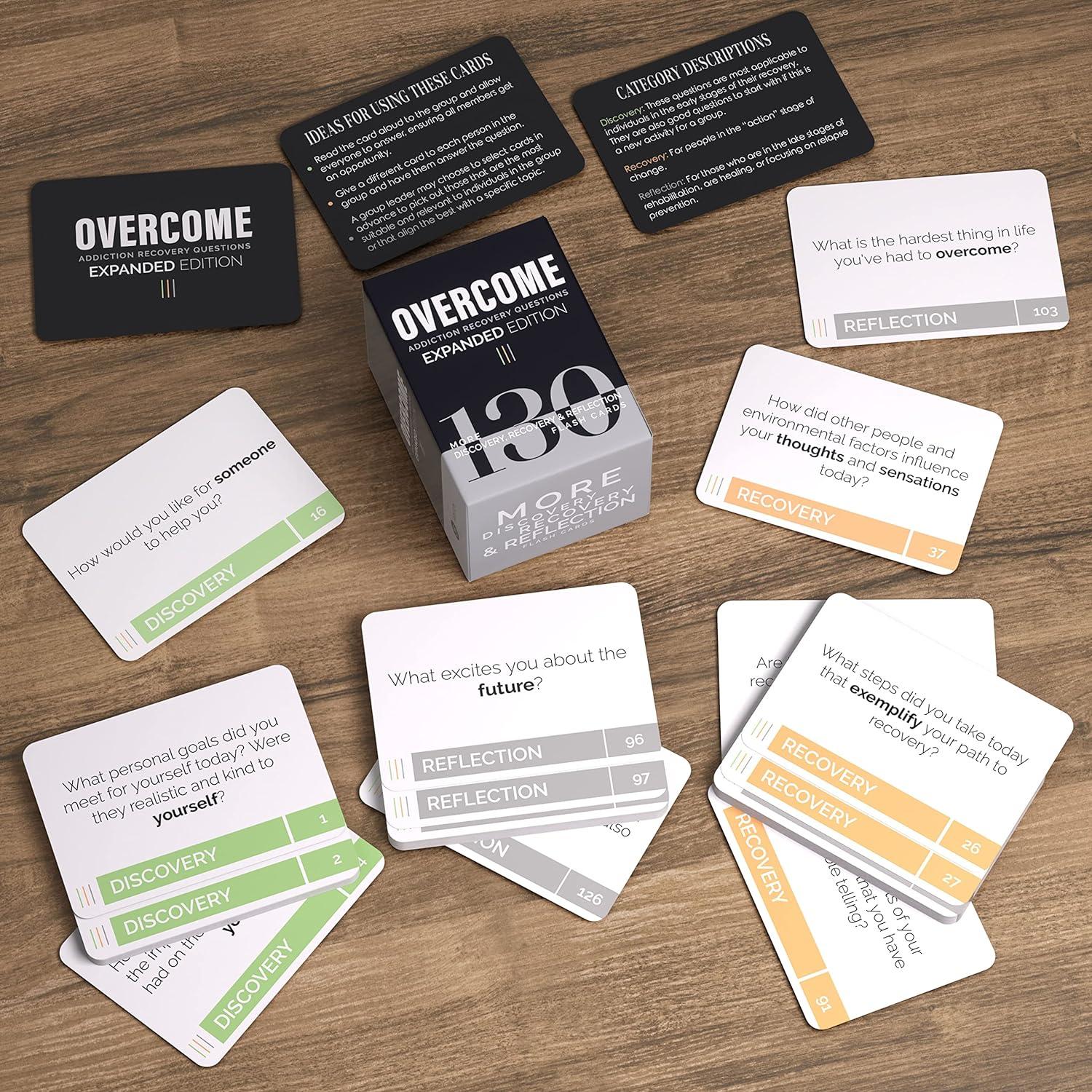 Expanded Addiction Recovery Questions Therapy Game - 130 Cards for ...