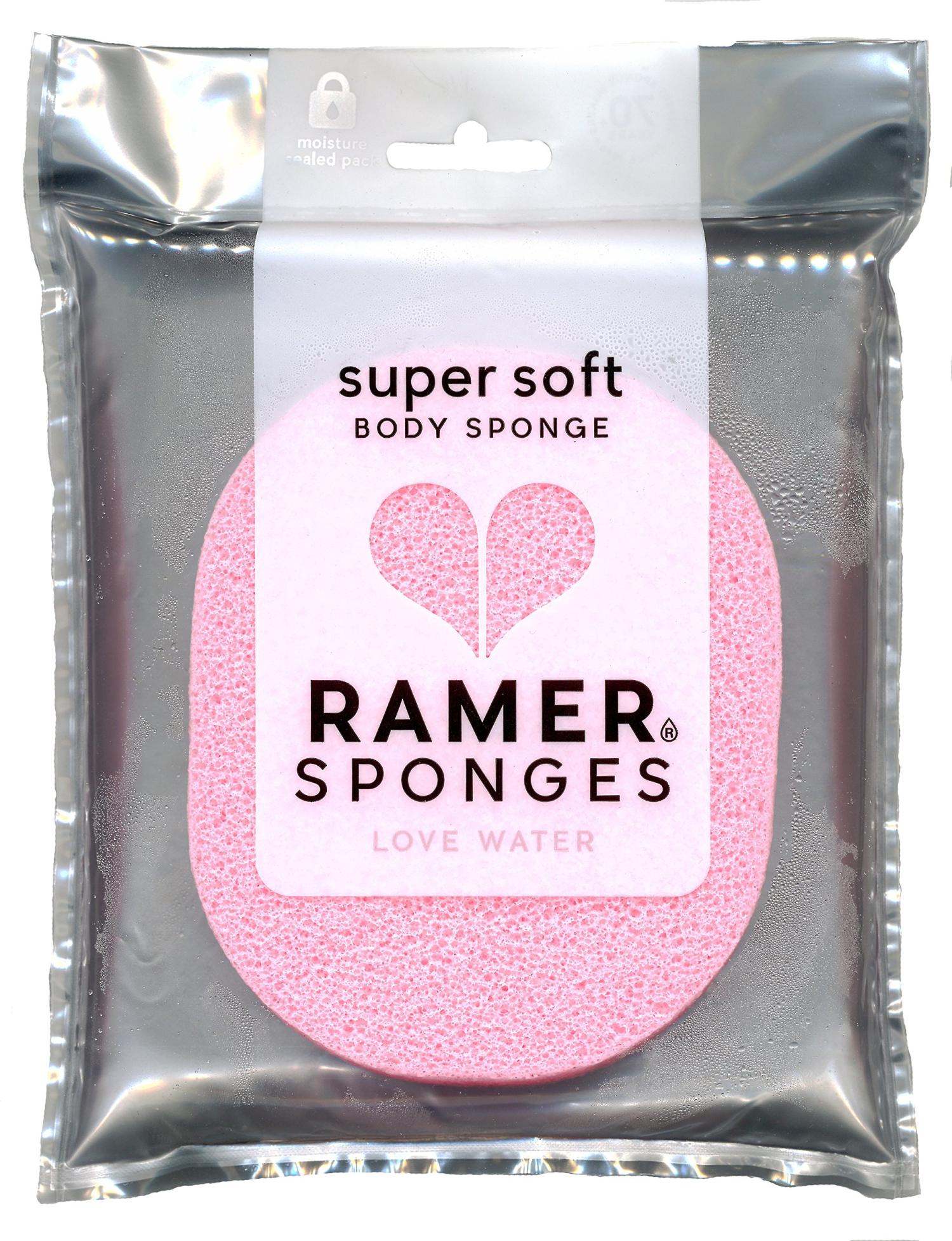 Super Soft Strawberry Pink Body Sponge - Gentle Exfoliation for a ...