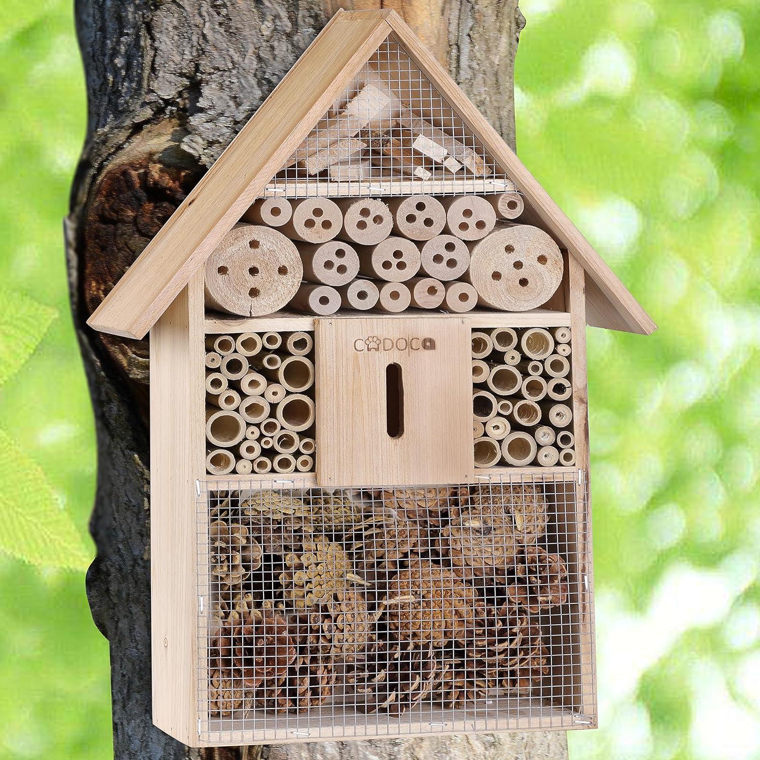 Cadoca XXL Insect Hotel | Wooden Bug House 48x31x10cm | Weatherproof ...