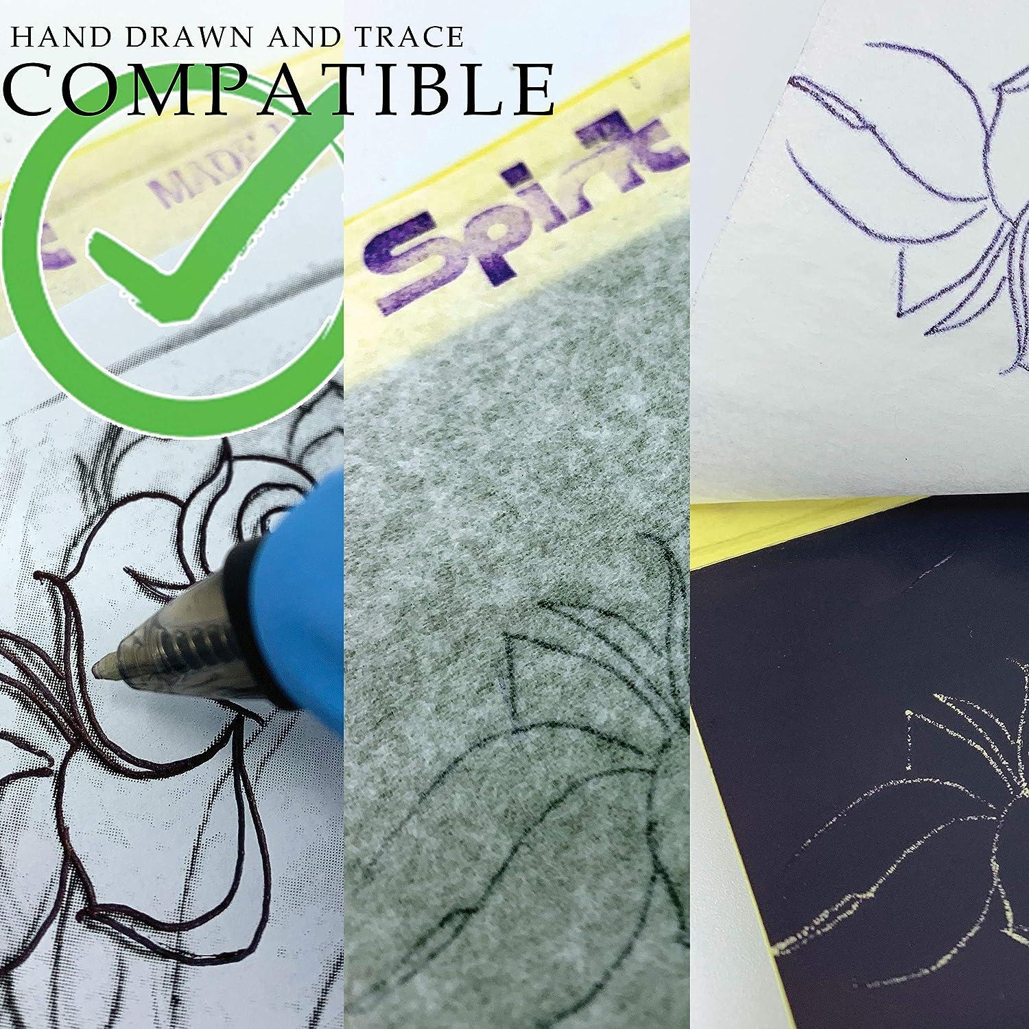 Spirit Tattoo Stencil Thermal Transfer Paper - 100 Sheets - 8.5 x 11 ...