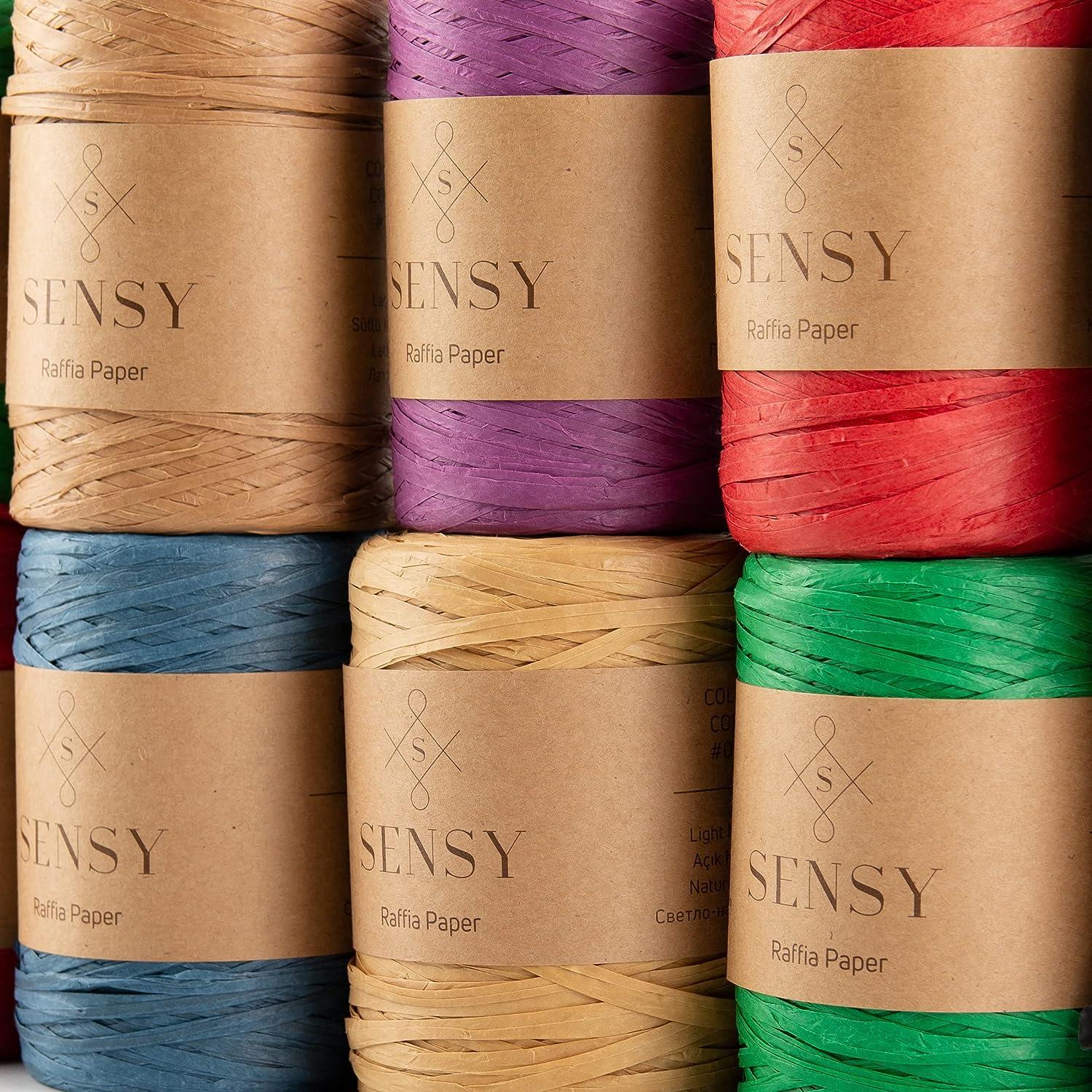 Sensy Premium 438 Yards Raffia Paper Ribbon in Latte Color - Eco ...