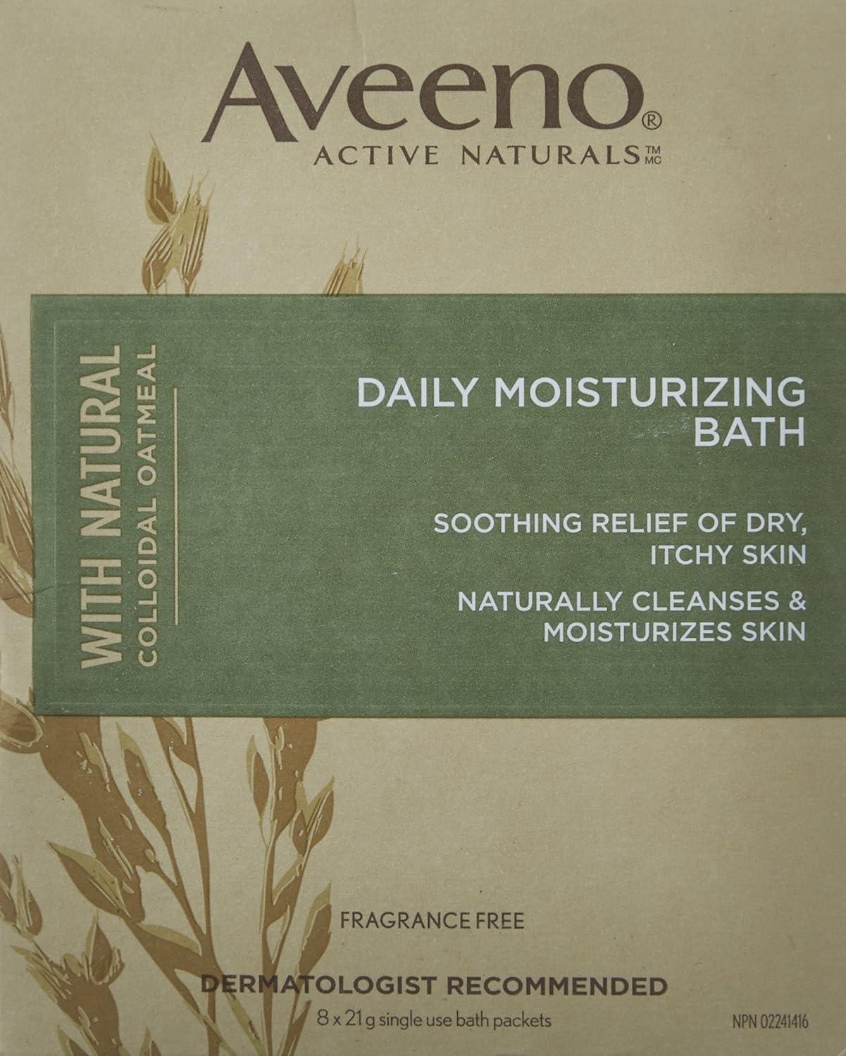 Aveeno Daily Moisturizing Bath Packets with Natural Colloidal Oatmeal ...