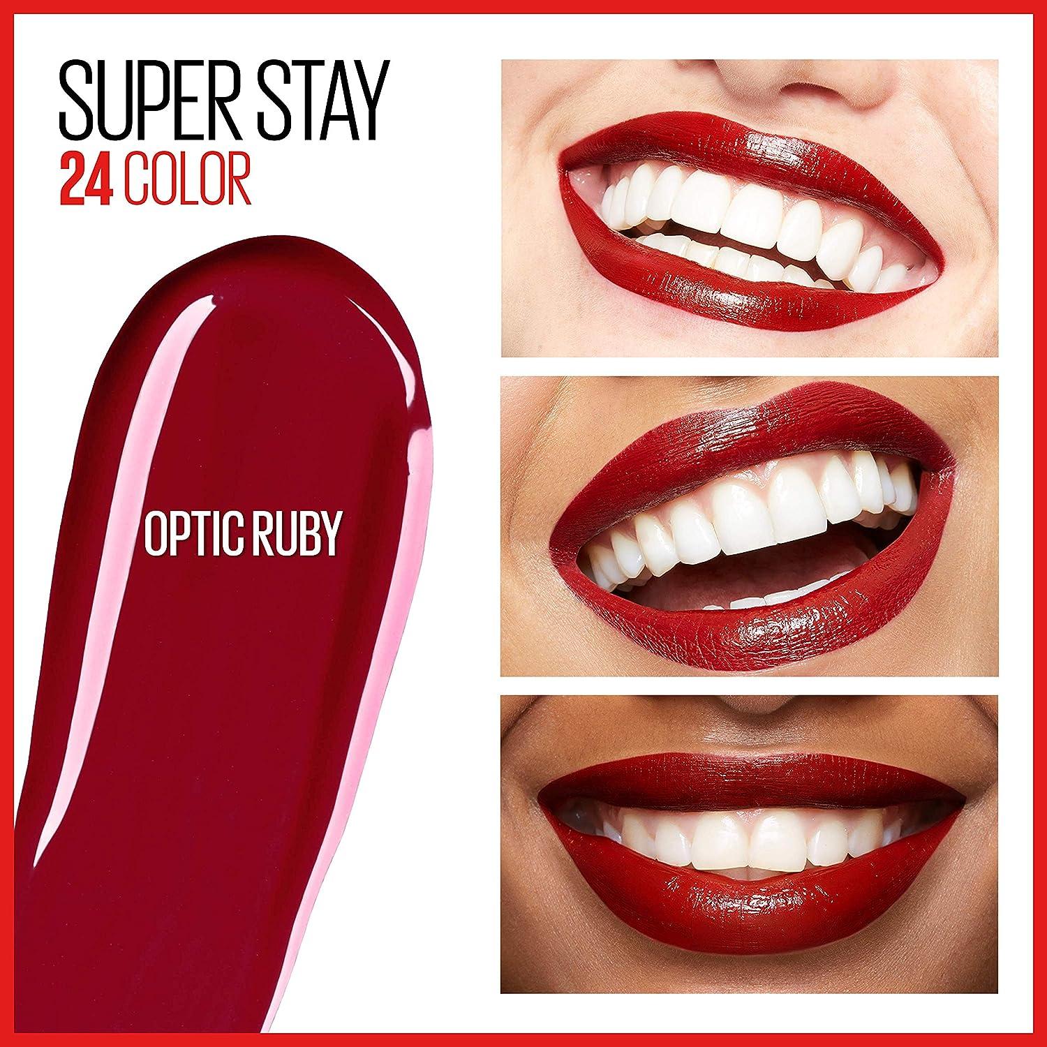 Maybelline Super Stay 24-Hour Liquid Lipstick in Optic Ruby - Long ...