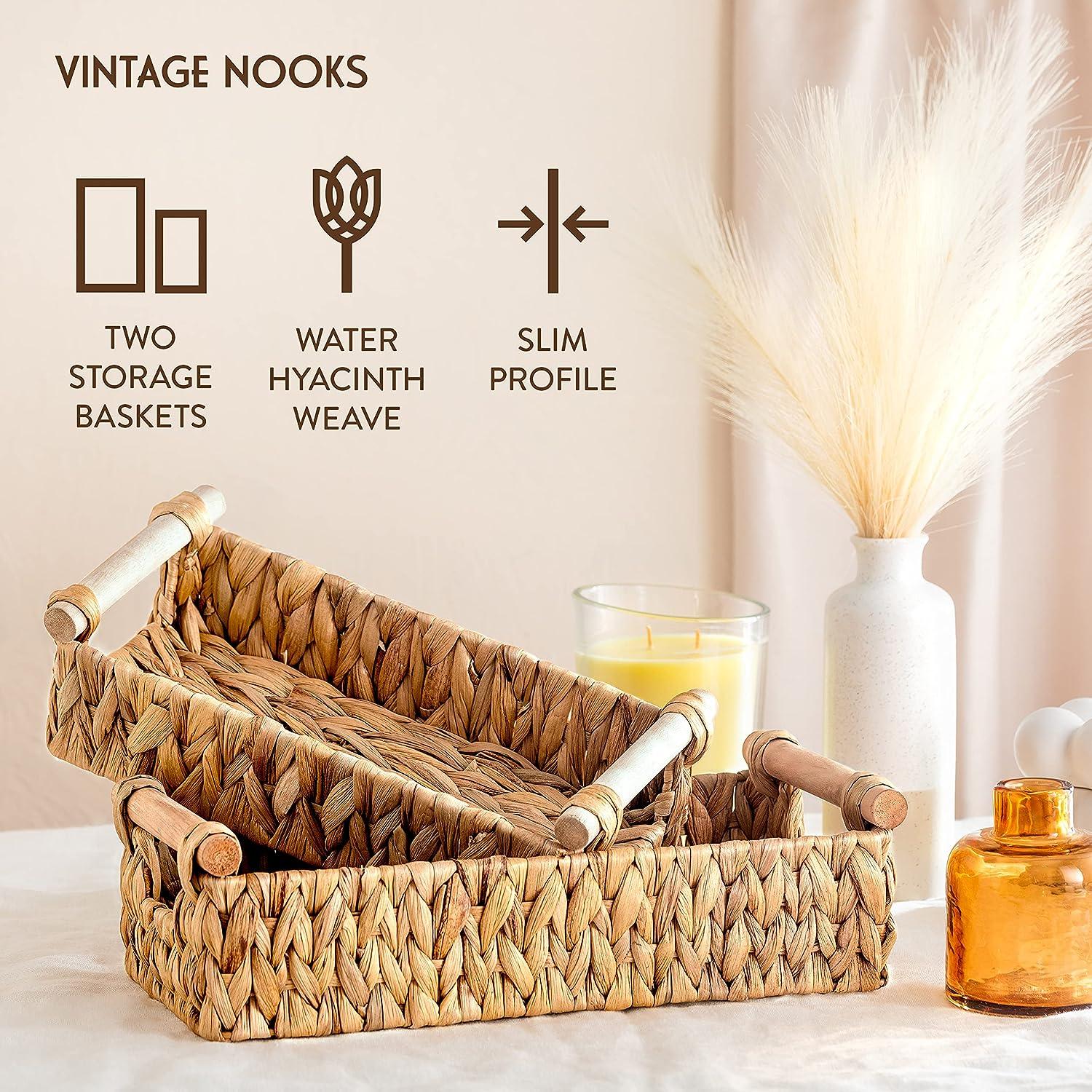 brown bathroom baskets