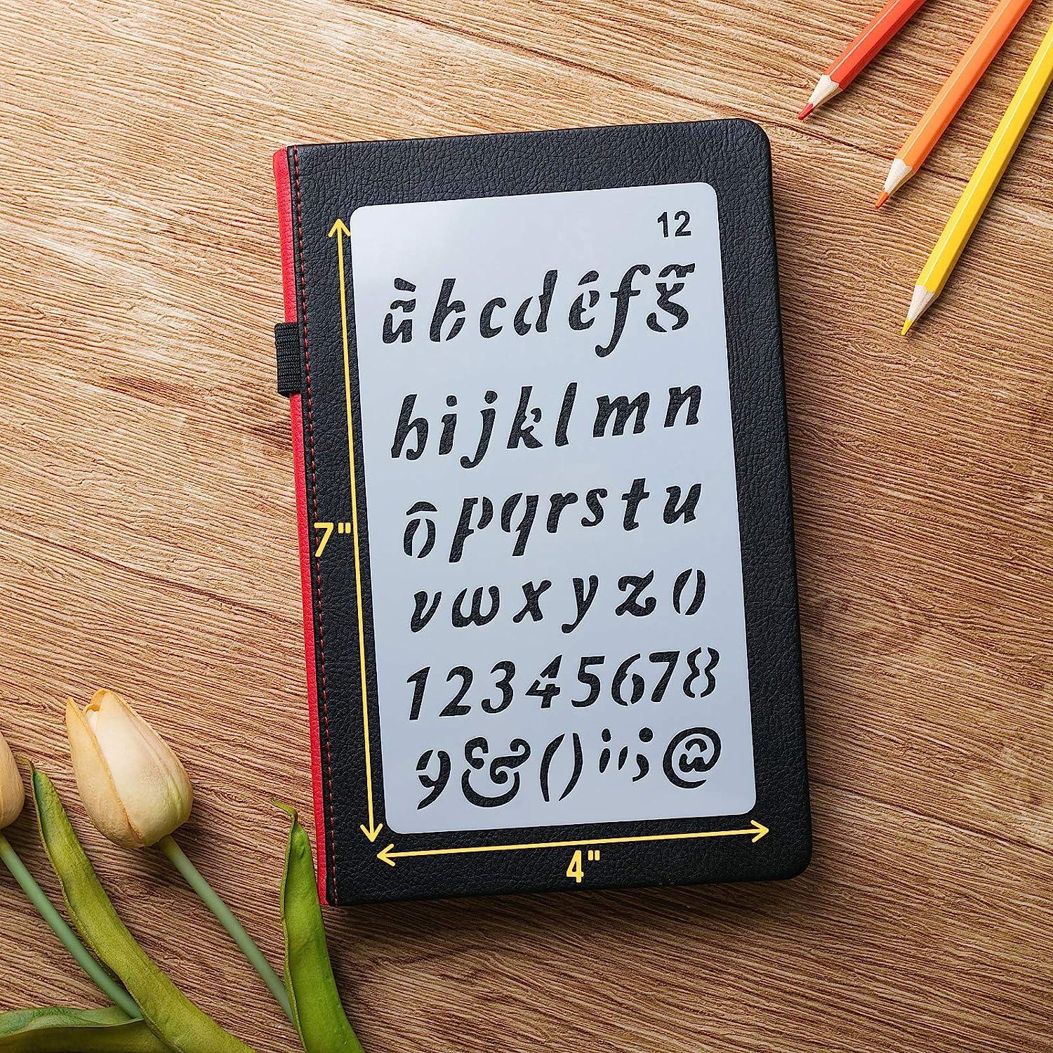 Mr. Pen- Letter Stencils 12 Pack 4 x 7 Inch Alphabet Stencils Letter ...