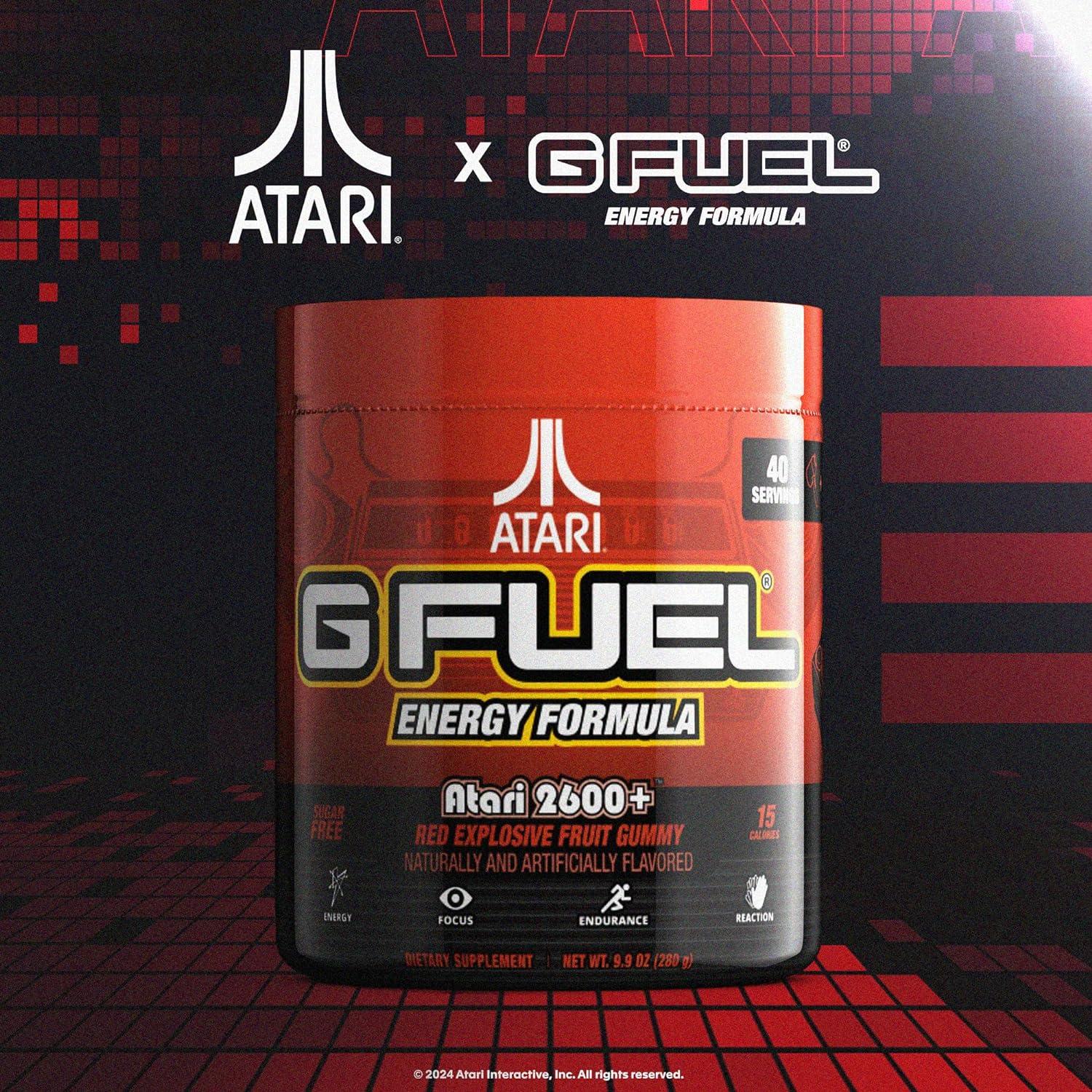 G Fuel Atari 2600+ Energy Powder - Sugar Free Focus Supplement | Clean ...