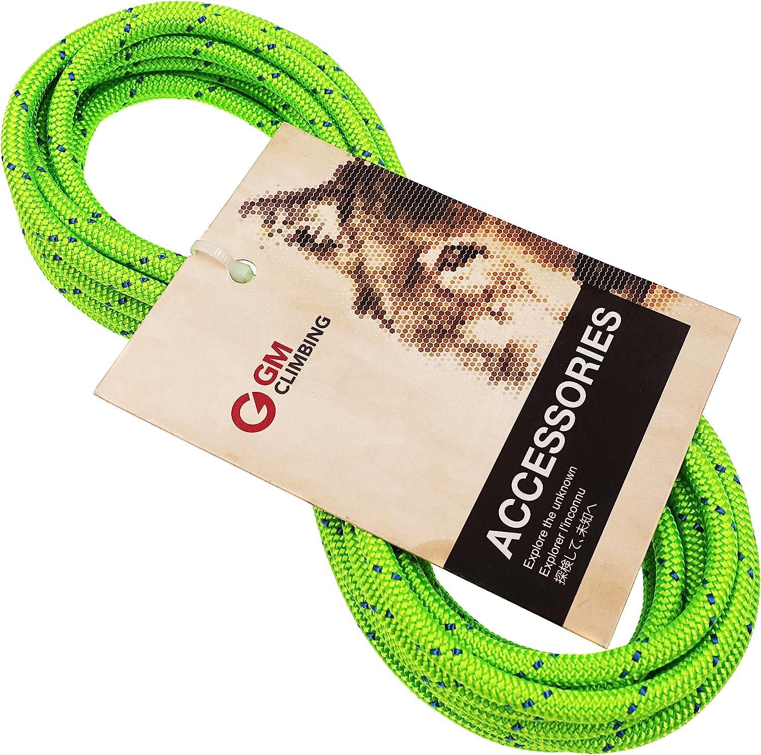 GM CLIMBING 6mm Accessory Cord Rope Double Braid CE/UIAA - 20ft Green ...