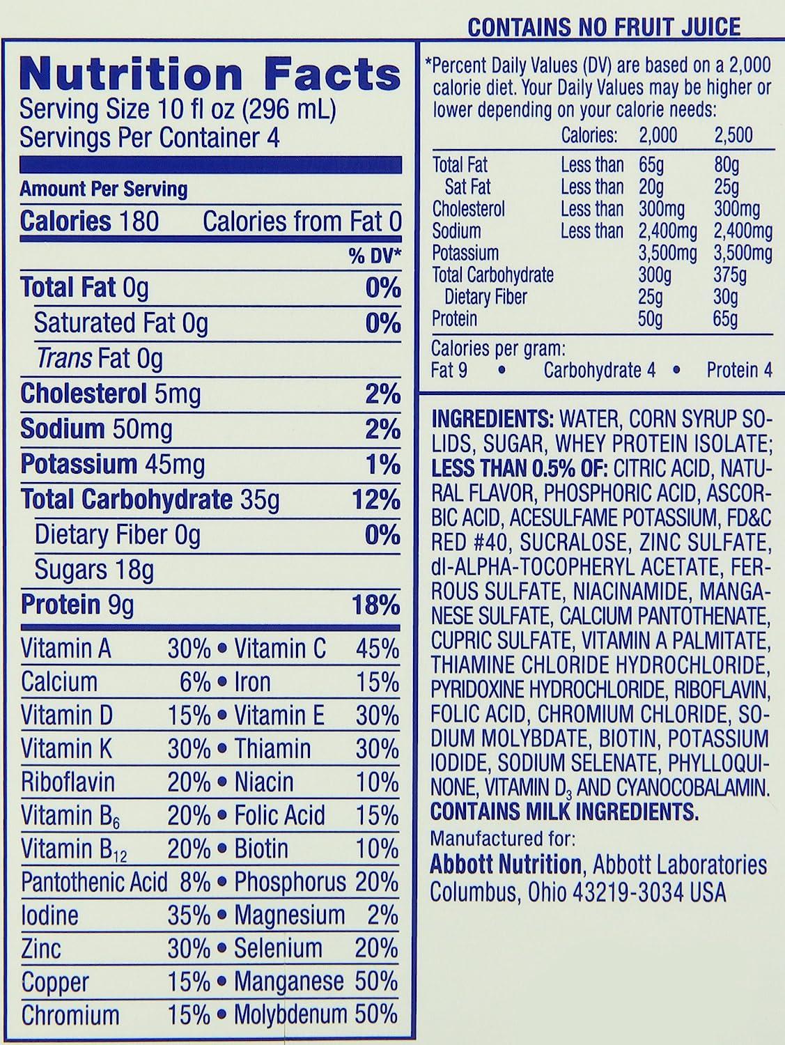 Ensure Clear Nutrition Drink | Mixed Fruit Flavor | 0g Fat, 8g Protein ...