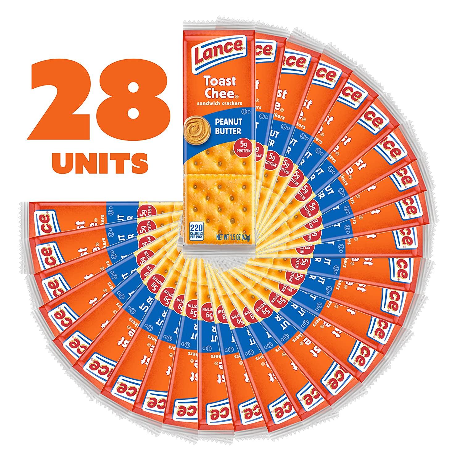 Lance Variety Pack - Toasty, Toast Chee, Captain's Wafers - Peanut ...