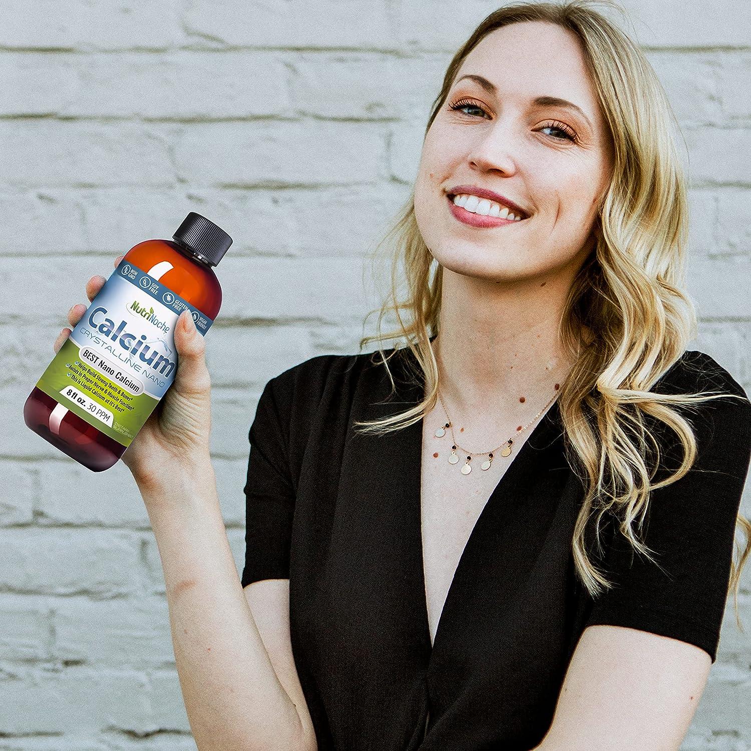 NutriNoche Liquid Calcium Supplement - 30 PPM Nano Calcium Absorption ...