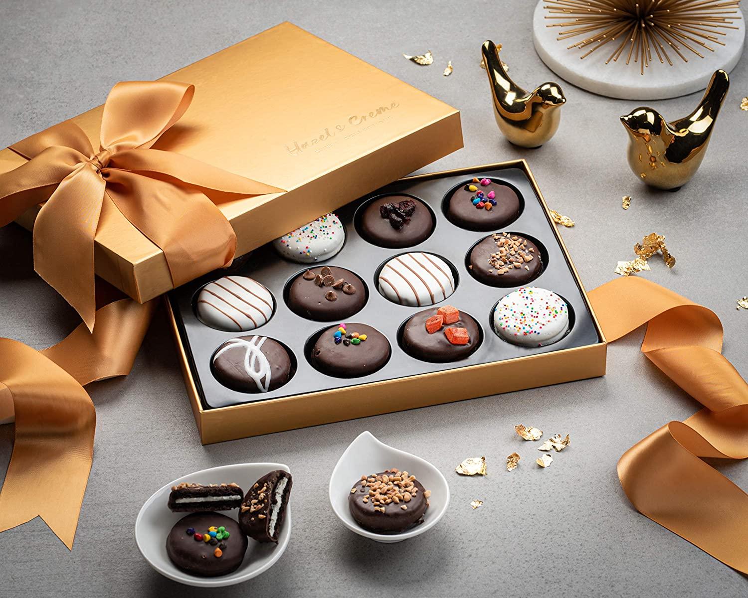 Hazel & Creme Chocolate Cookies Gift Basket - Gourmet Cookies - Food ...