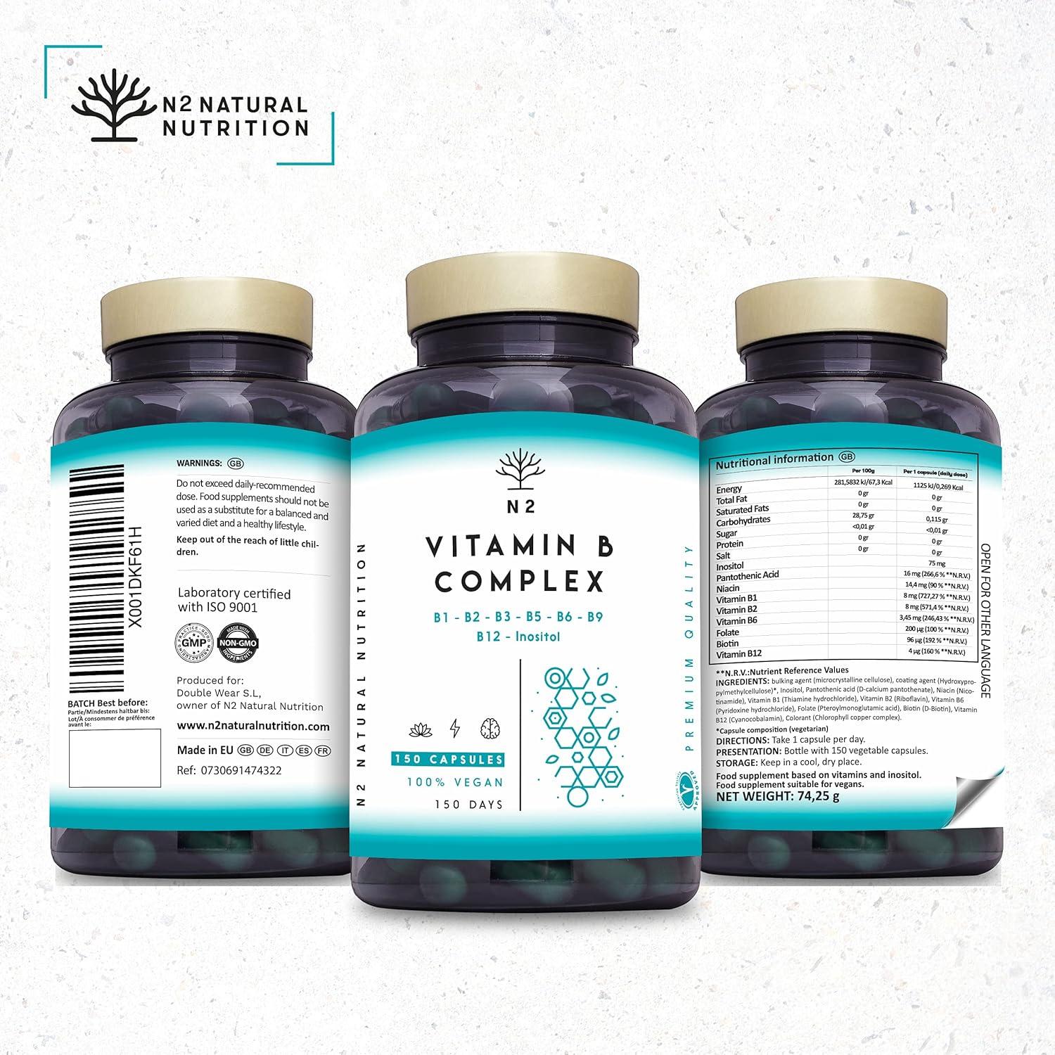 High Strength Vitamin B Complex with B12, B9, Biotin, and More - 150 ...