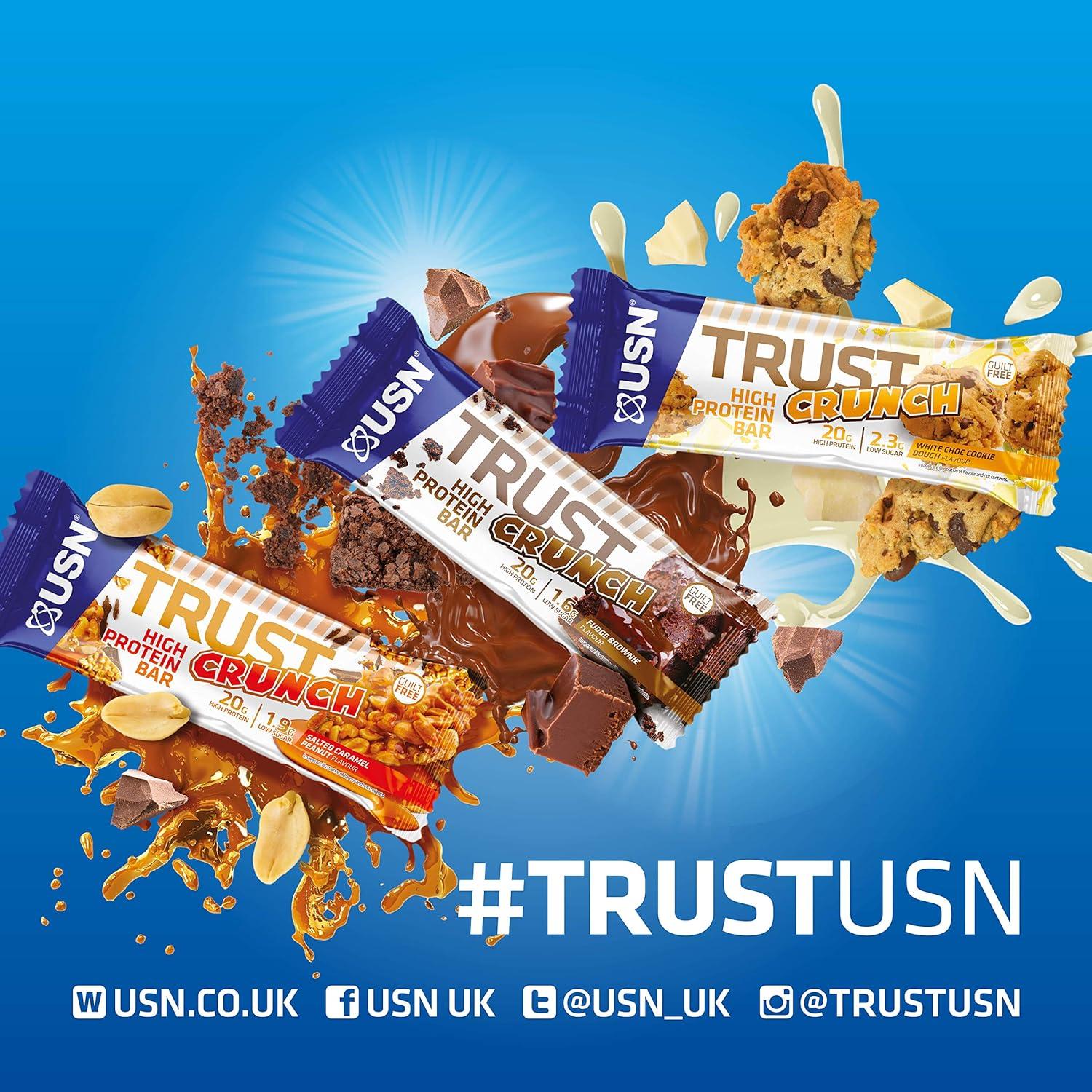 USN Trust Crunch Fudge Brownie Protein Bars: Indulgent and Filling High ...