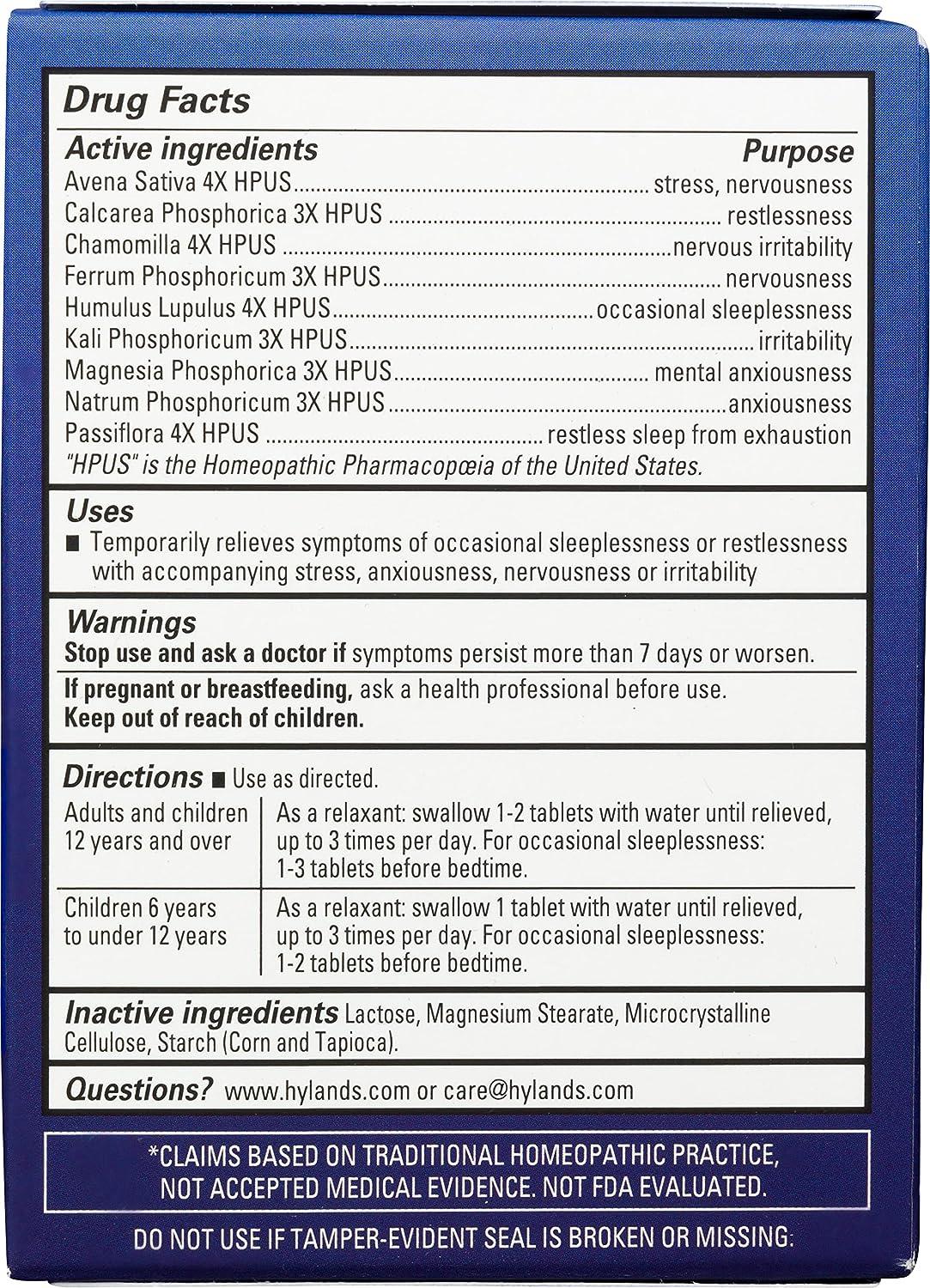 Hyland's Naturals Calms Forte Tablets - Natural Relief for Nervous ...