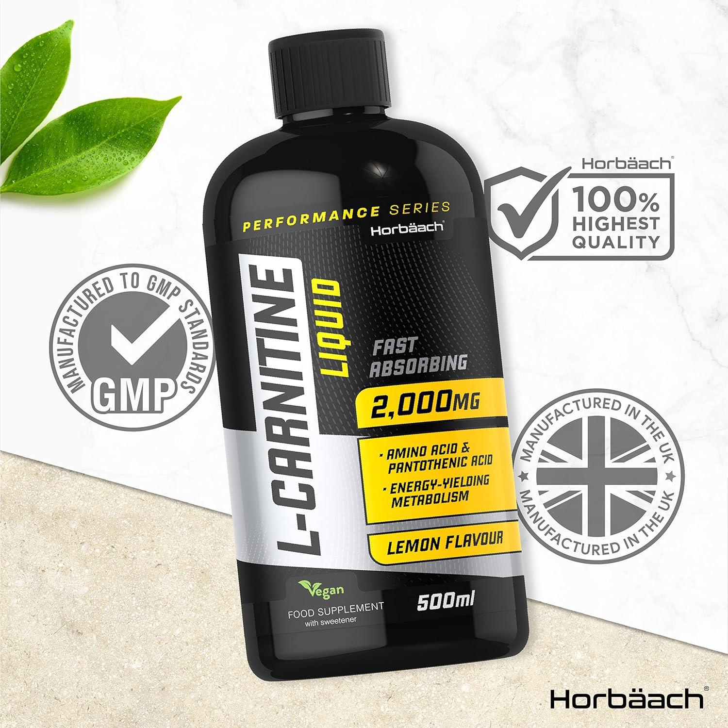 L Carnitine Liquid 2000mg | 500ml Lemon Flavour | High Strength Amino ...
