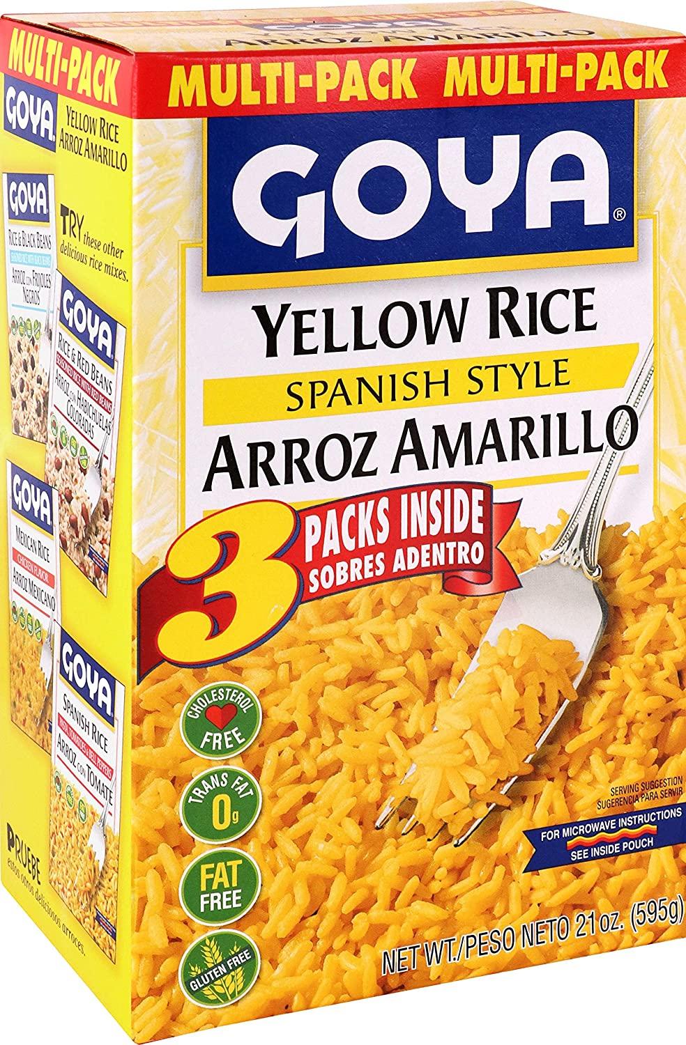 Goya Foods Yellow Rice Mix Multipack - 8 Packs of 3-7 Ounce Packs for ...