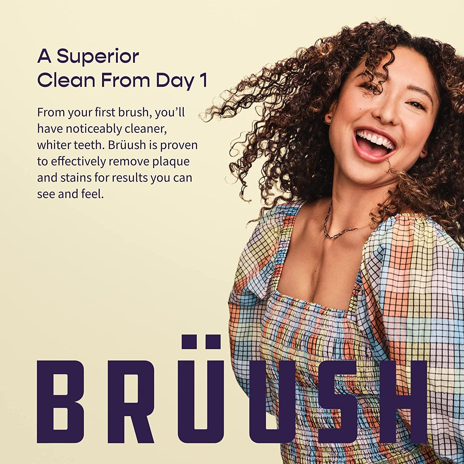 BRUUSH Electric Toothbrush Premium Set with 3 Replacement Heads ...