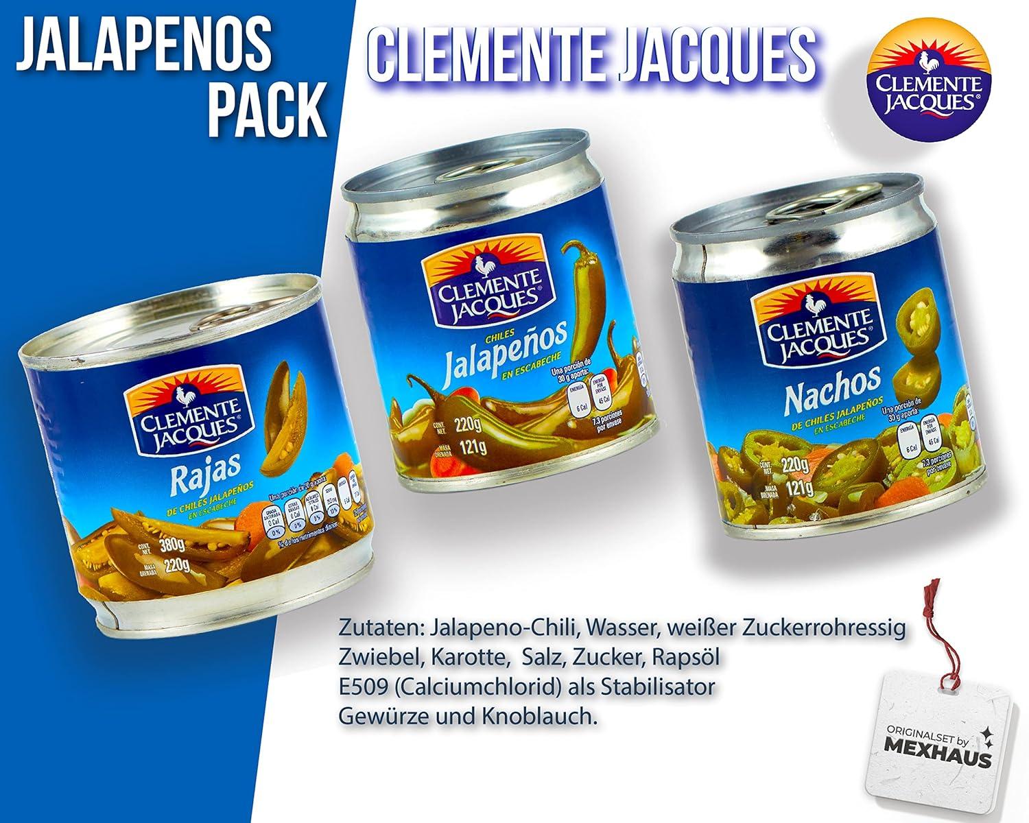 Jalapenos Strip - Clemente Jacques Chilli Pods (Pack of 2) 220g ...