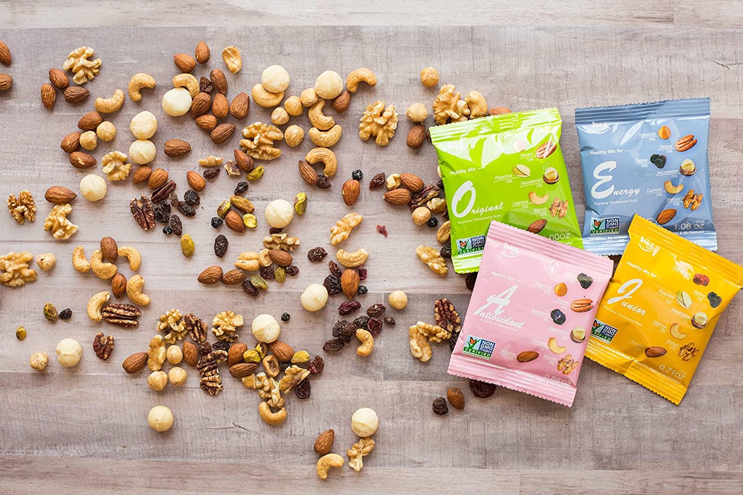 Premium Mixed Nuts Snack Packs - Individually Wrapped Nut Snacks ...