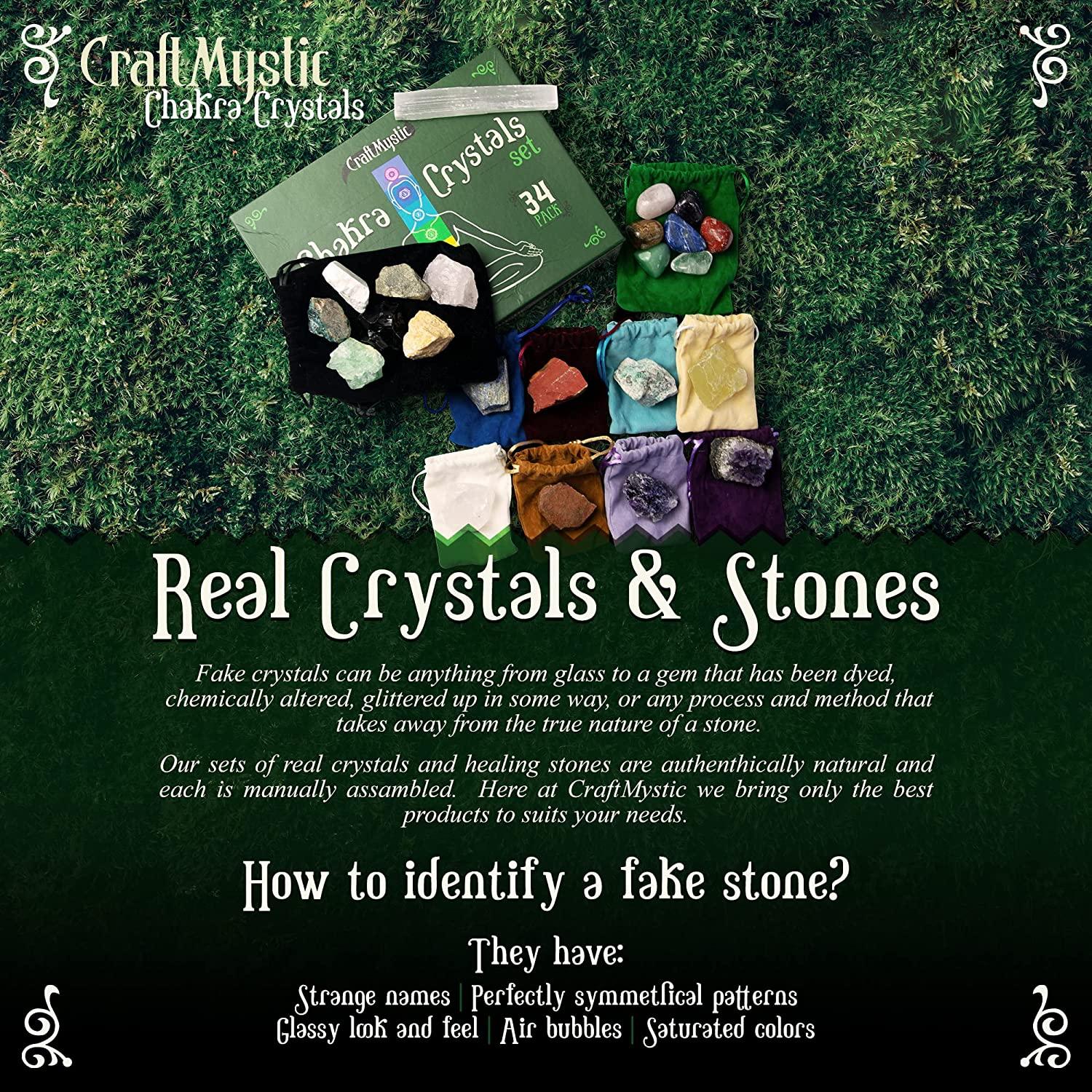 Bulk Set of 33 Real Gemstones & Crystals for Positive Energy | Chakra ...