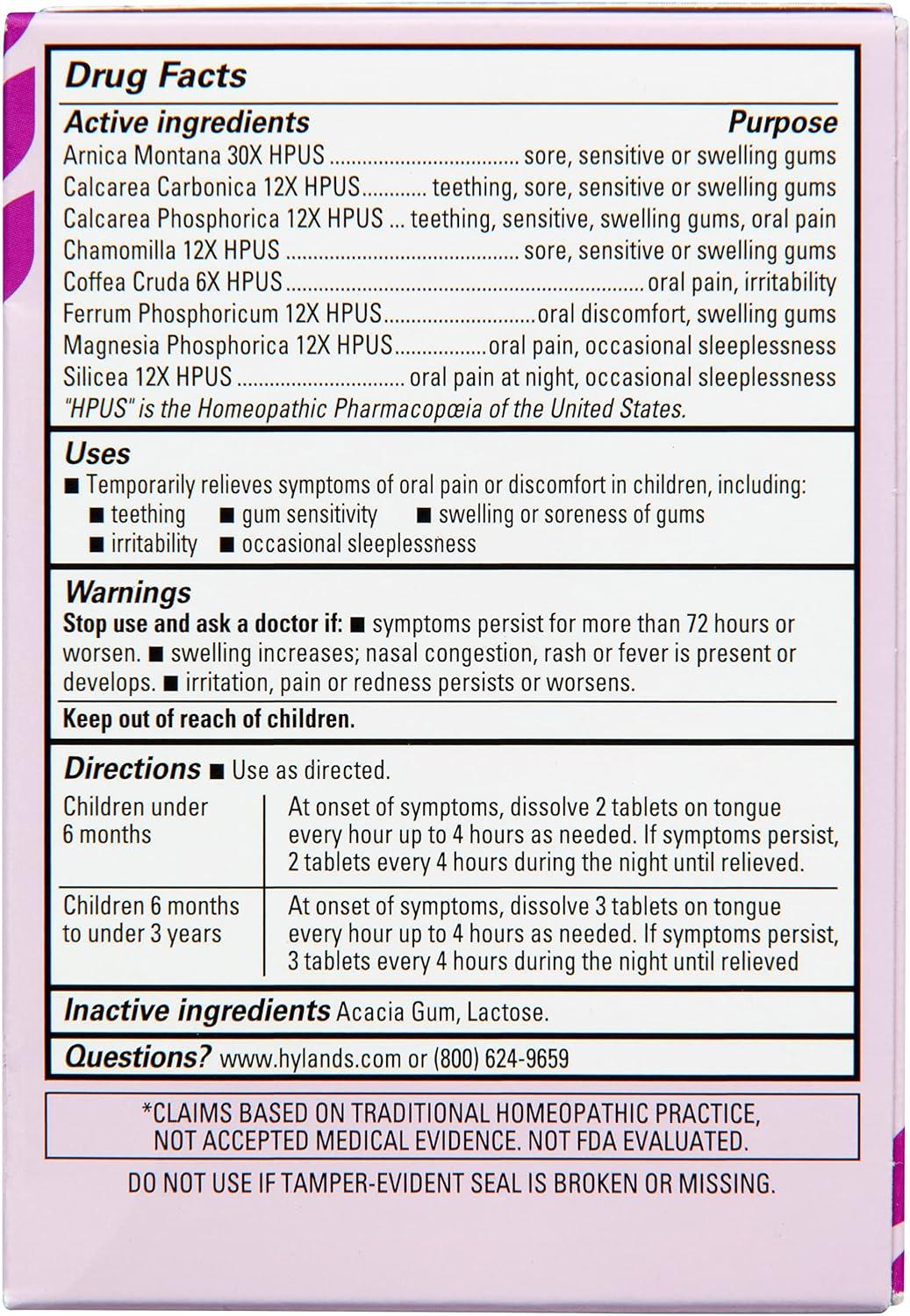 Hyland's Naturals Baby Nighttime Soothing Tablets - Chamomilla for Oral ...