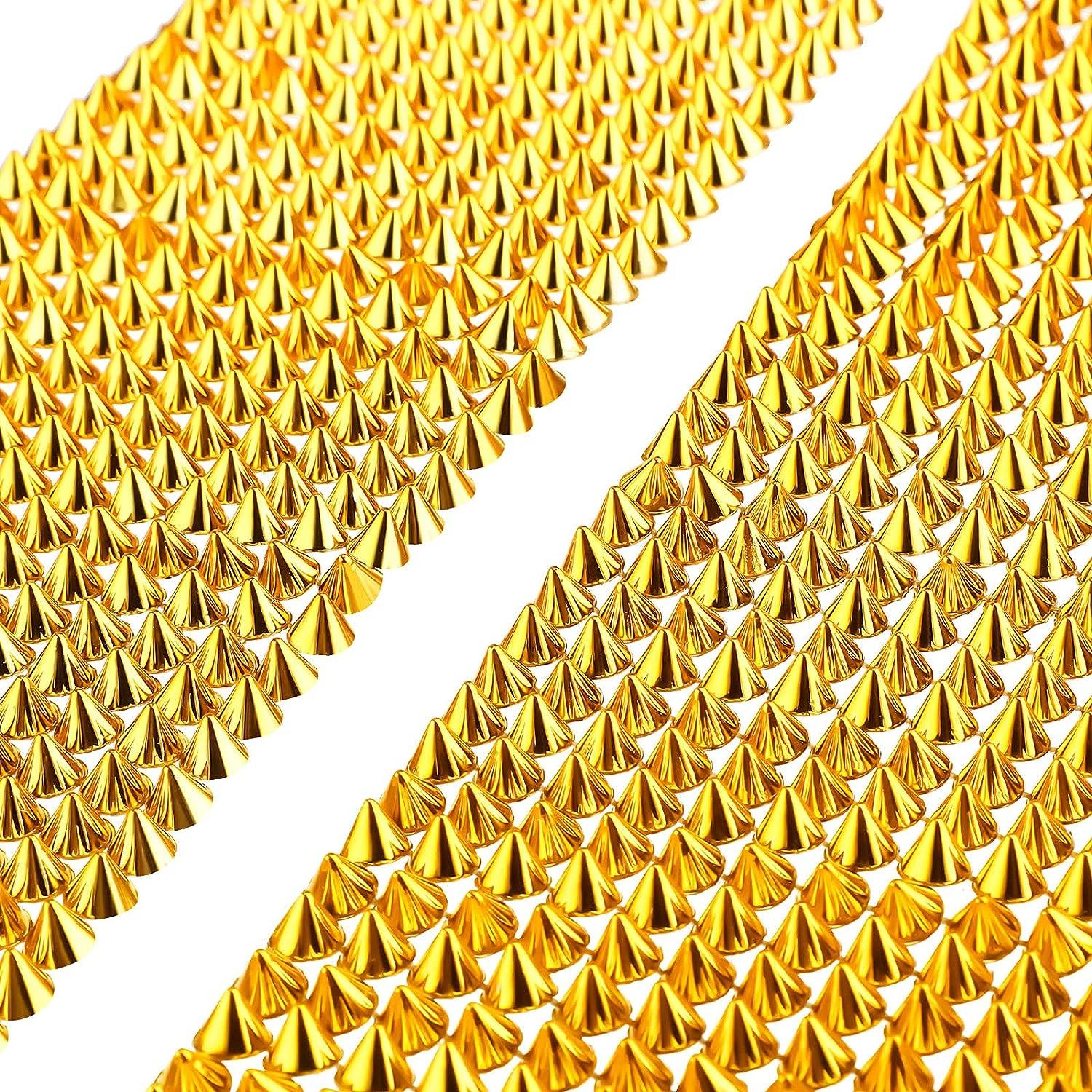 Punk Trim Beads - 3 Yards Sew Stitch On Spike Stud Cone Flatback Rivets ...