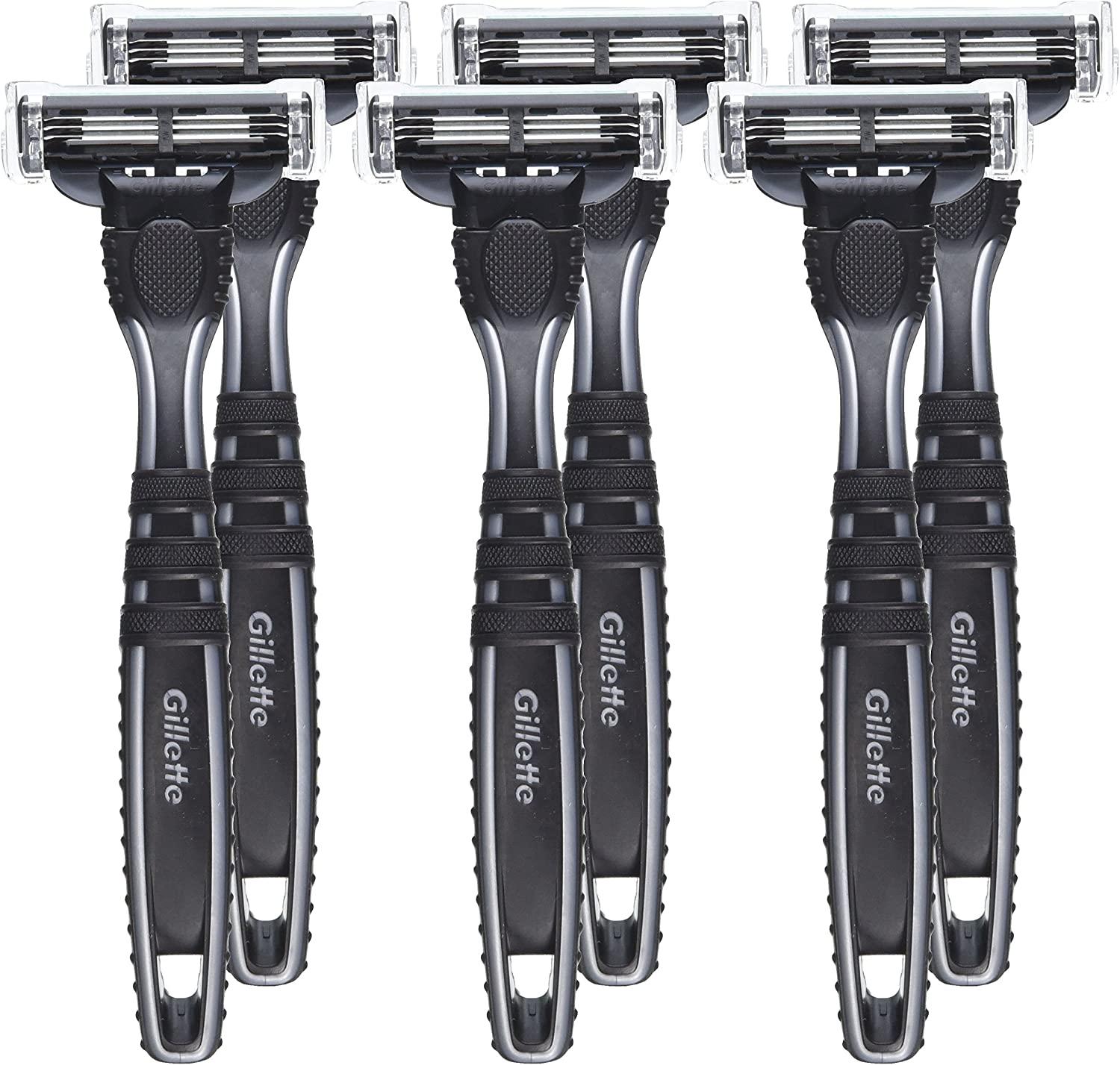 Gillette Mach3 Men's Disposable Razor - Sensitive Skin - Pack of 6 ...